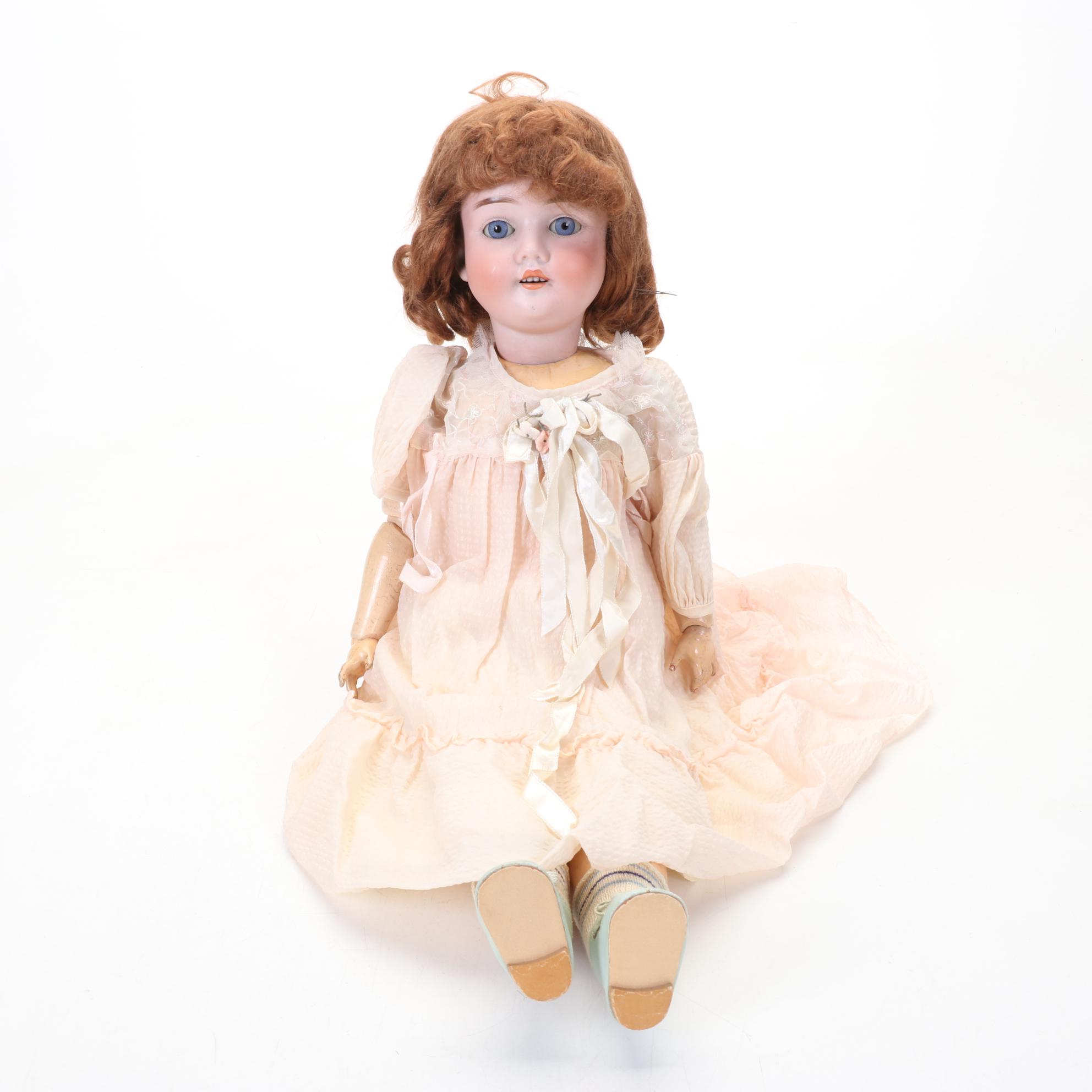 Heinrich Handwerck Antique Articulated Doll and Extra Dress With ...