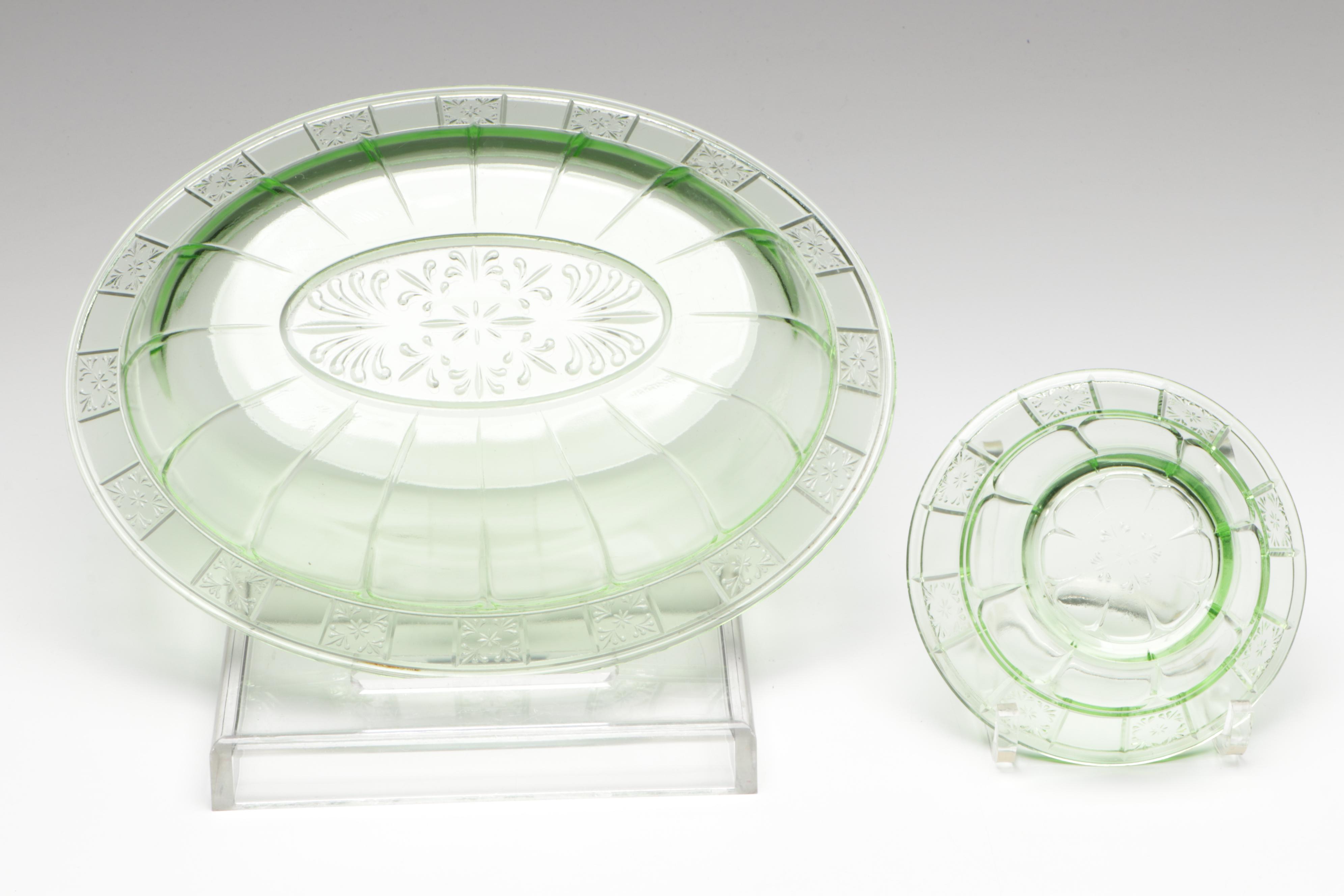 Jeannette "Doric" Uranium Glass Dinnerware, 1935-1938 | EBTH