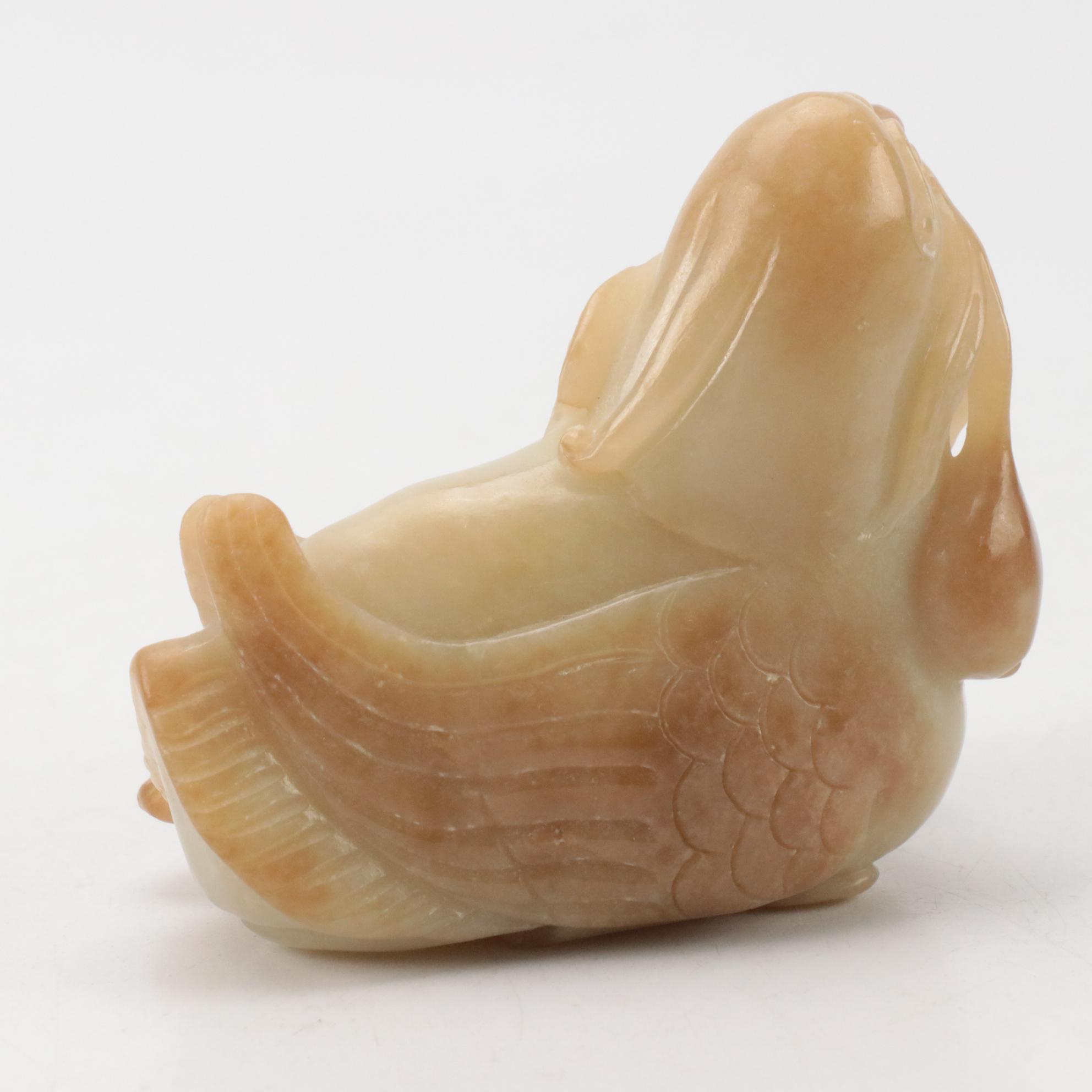 Chinese Nephrite Hand-Carved Birds | Everything But The House