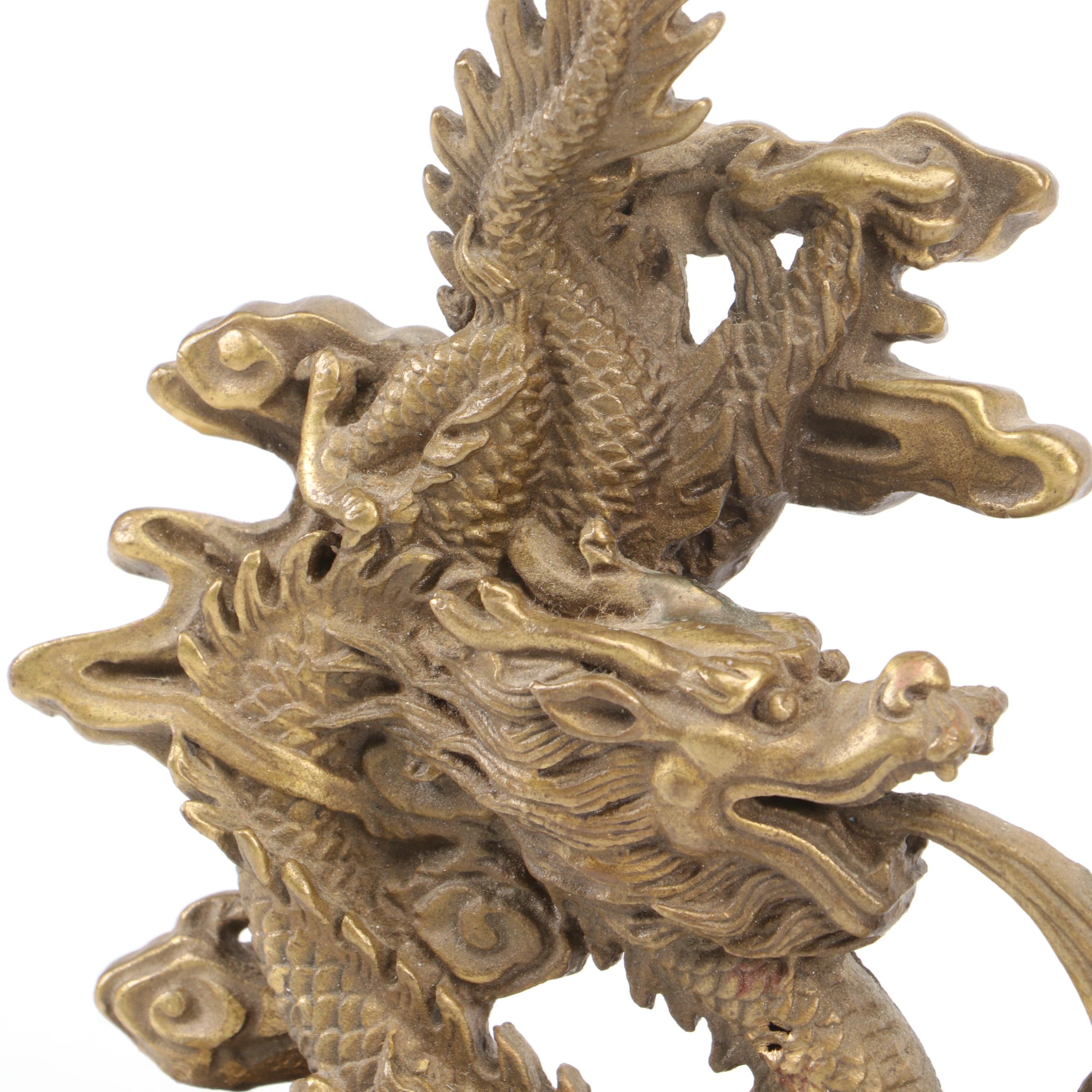 Chinese Gilt Metal Dragon Figurine, 20th Century | EBTH