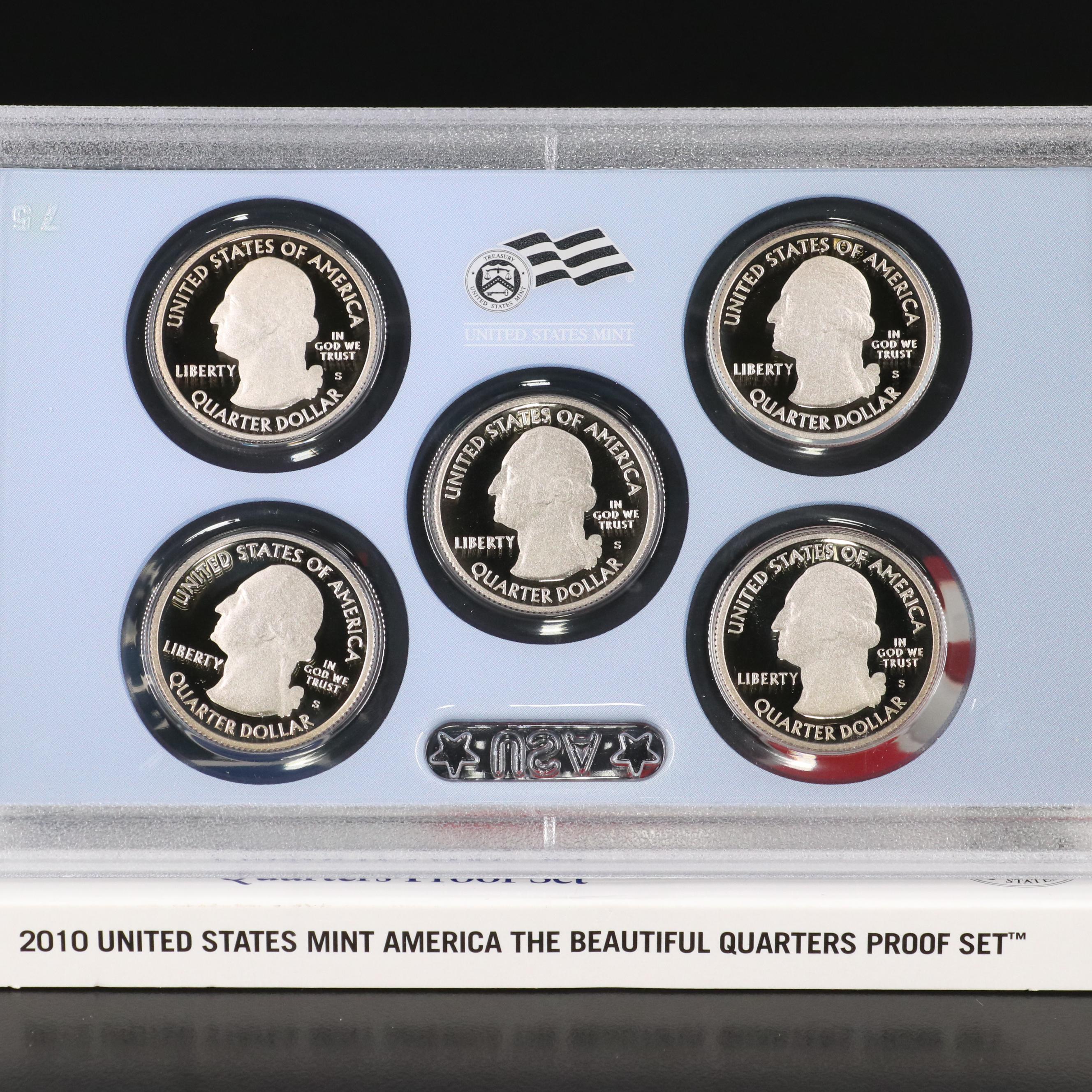 Ten 2010 America the Beautiful Proof Quarters Sets | EBTH