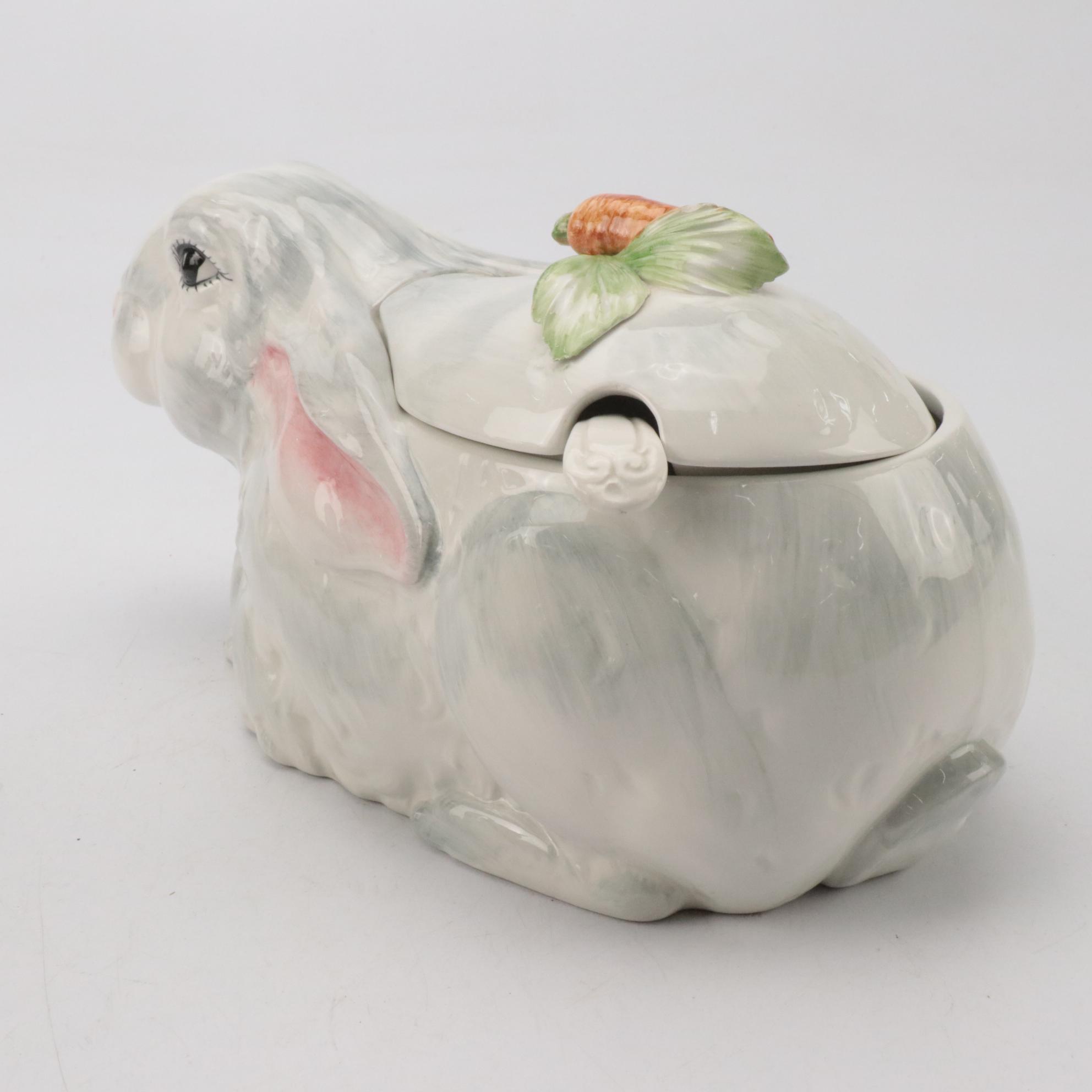 Fitz & Floyd Rabbit Pitcher and Other Tureen | EBTH