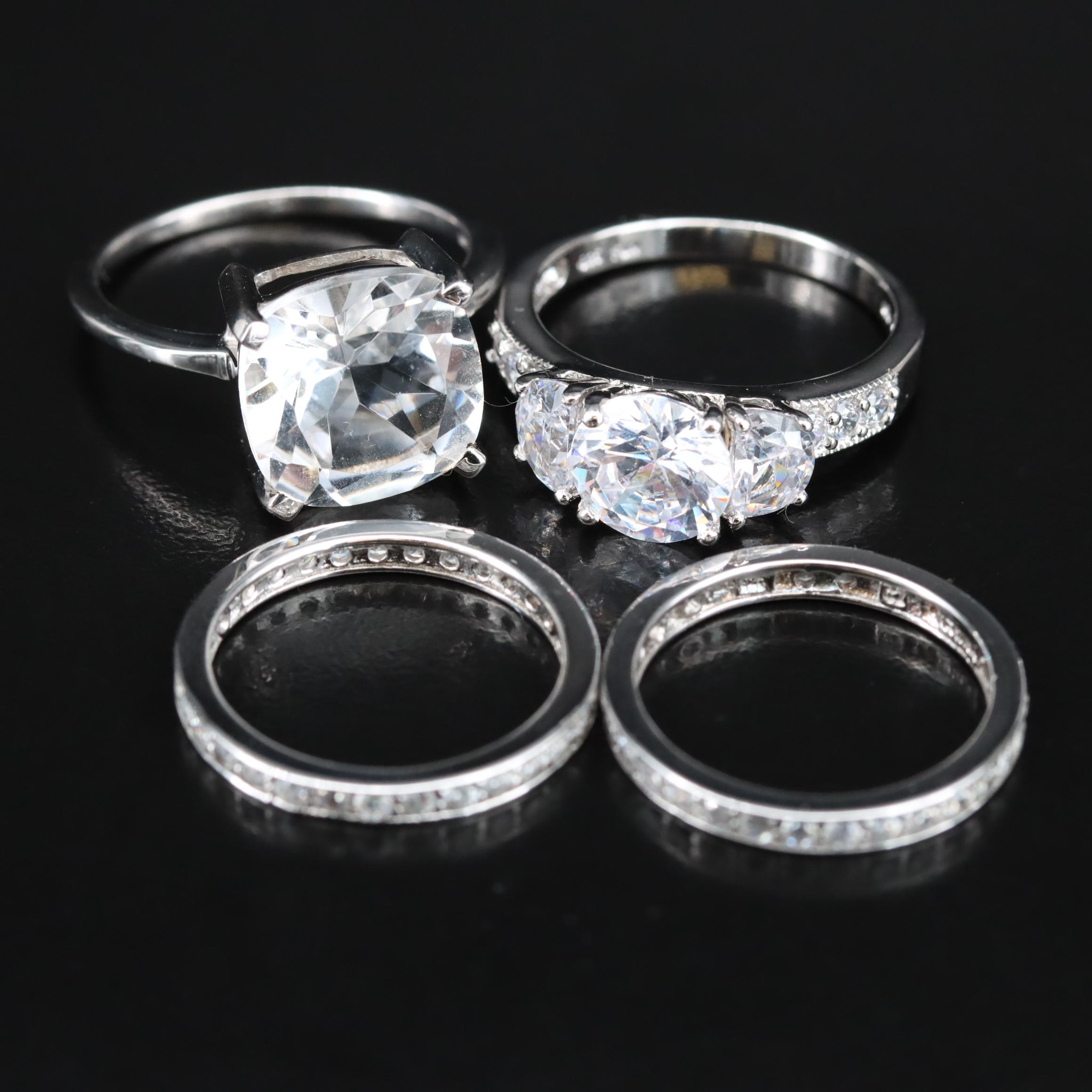 Sterling Quartz and CZ Rings | EBTH