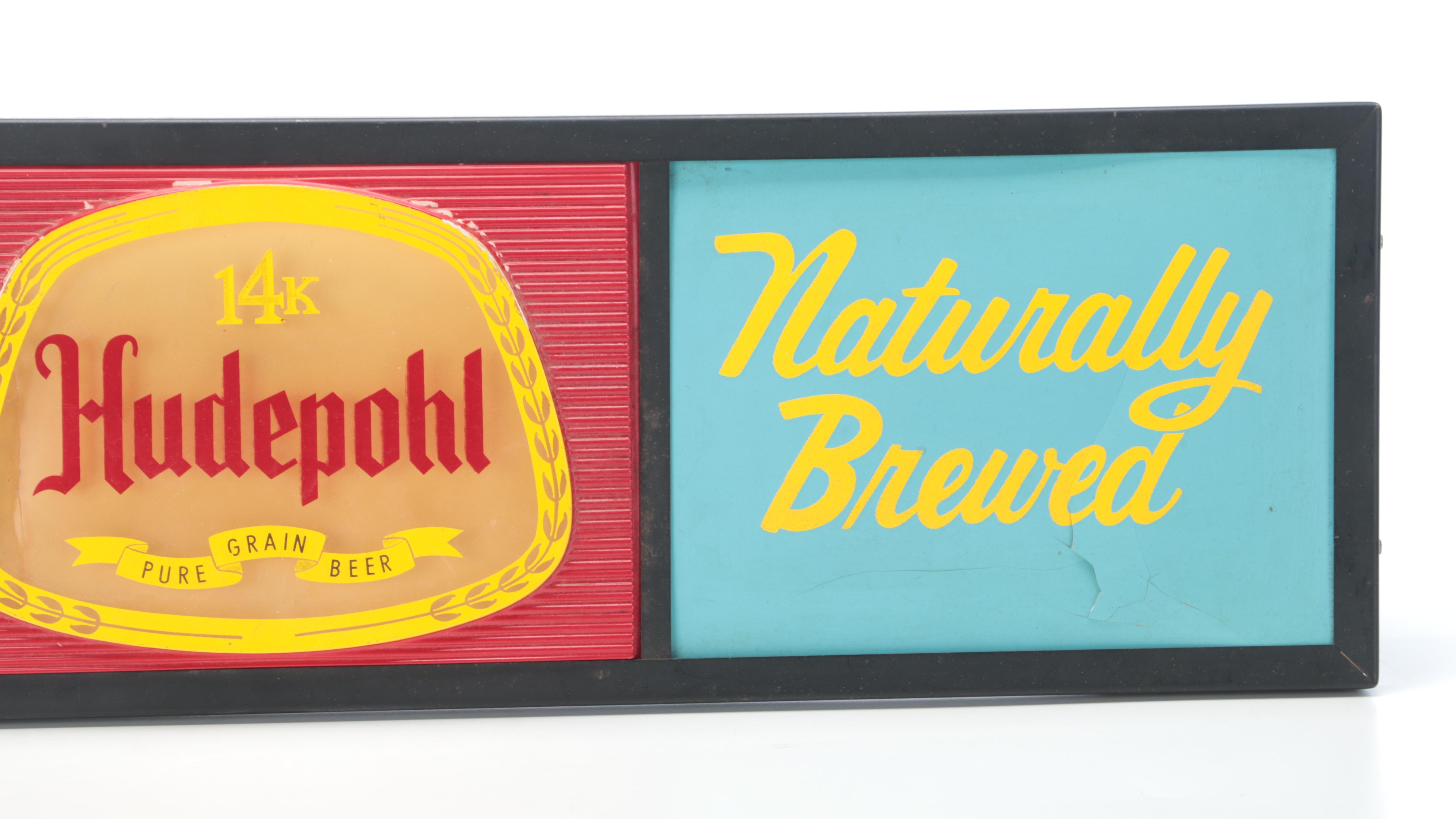 Hudepohl Beer Illuminated Advertising Sign, Mid-20th Century | EBTH