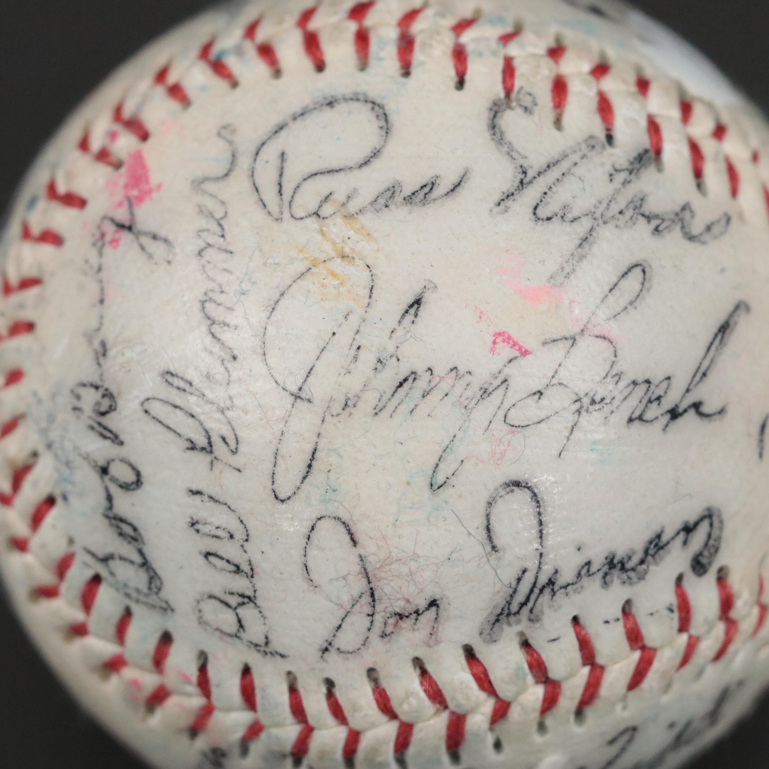 1977 Cincinnati Reds Team Stamped Signature Baseball | Everything But ...