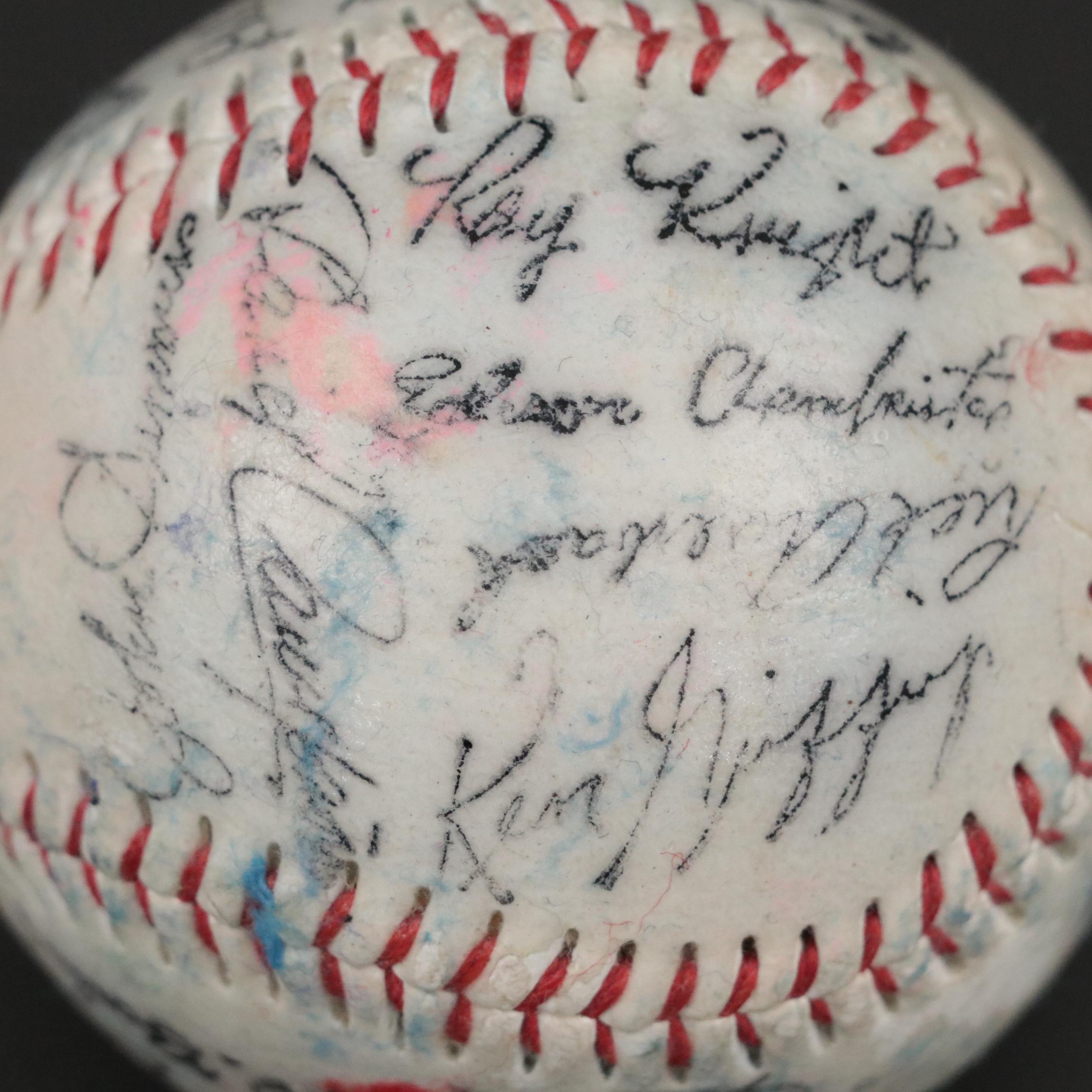1977 Cincinnati Reds Team Stamped Signature Baseball | Everything But ...