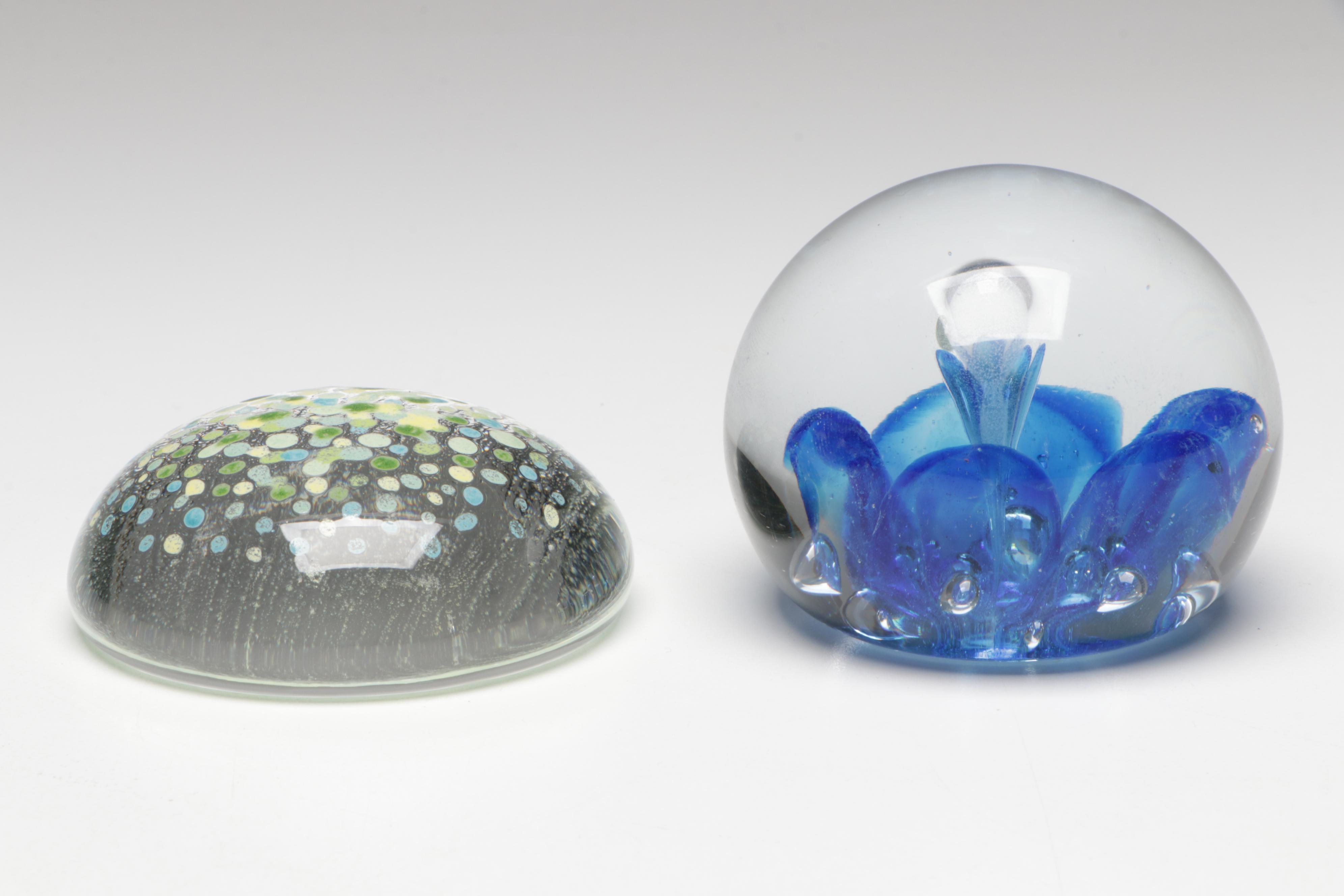 Joe Rice Implosion and Other Glass Paperweights | EBTH