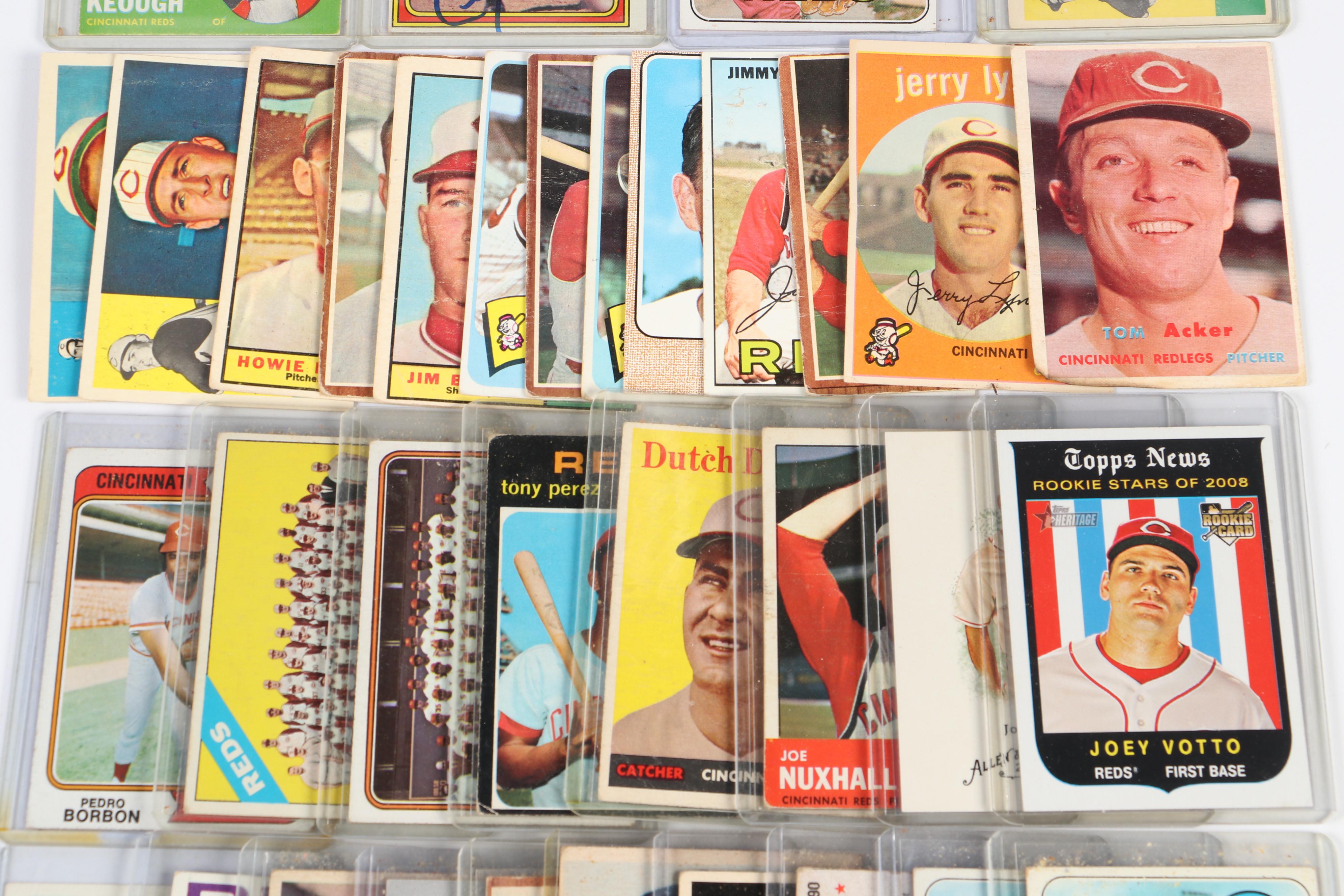 Cincinnati Reds Baseball Cards Featuring Clay Carroll and George Culver ...