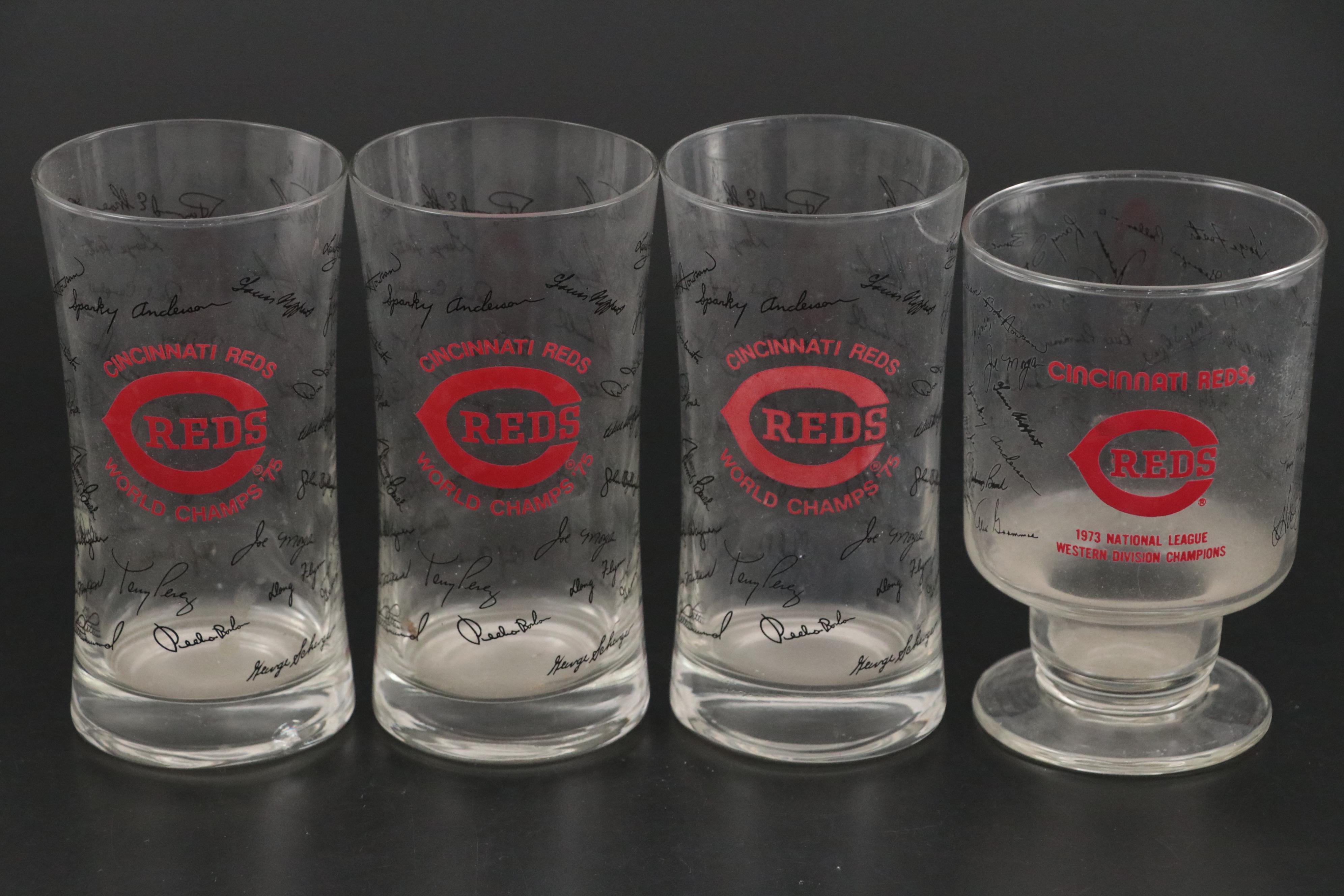 Cincinnati Reds Beer Mugs, Drinking Glasses, Candy Jar, and More | EBTH
