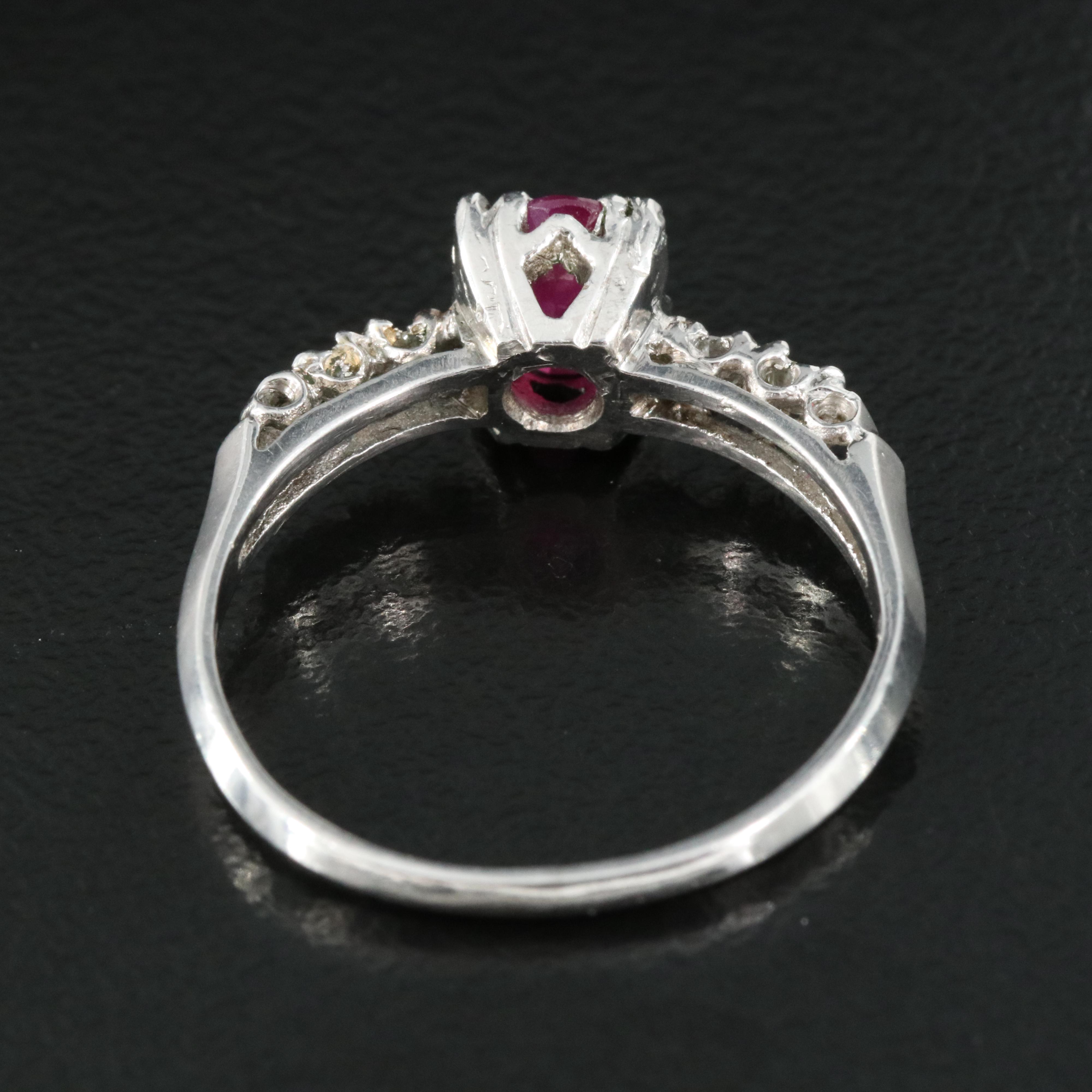 Platinum Ruby and Diamond Ring | EBTH