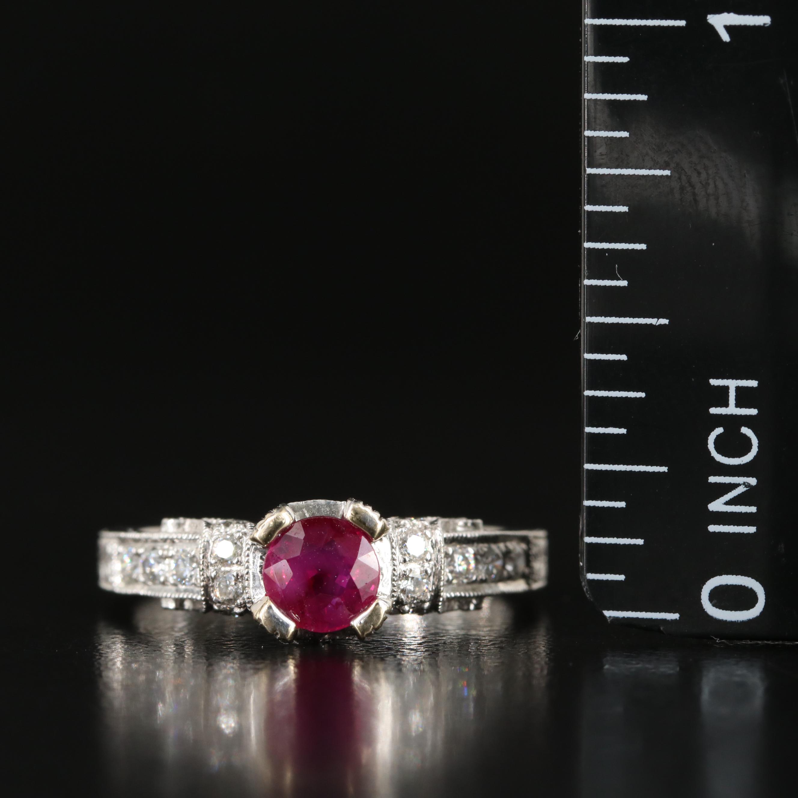 Carl Blackburn 18K Ruby and Diamond Ring | Everything But The House