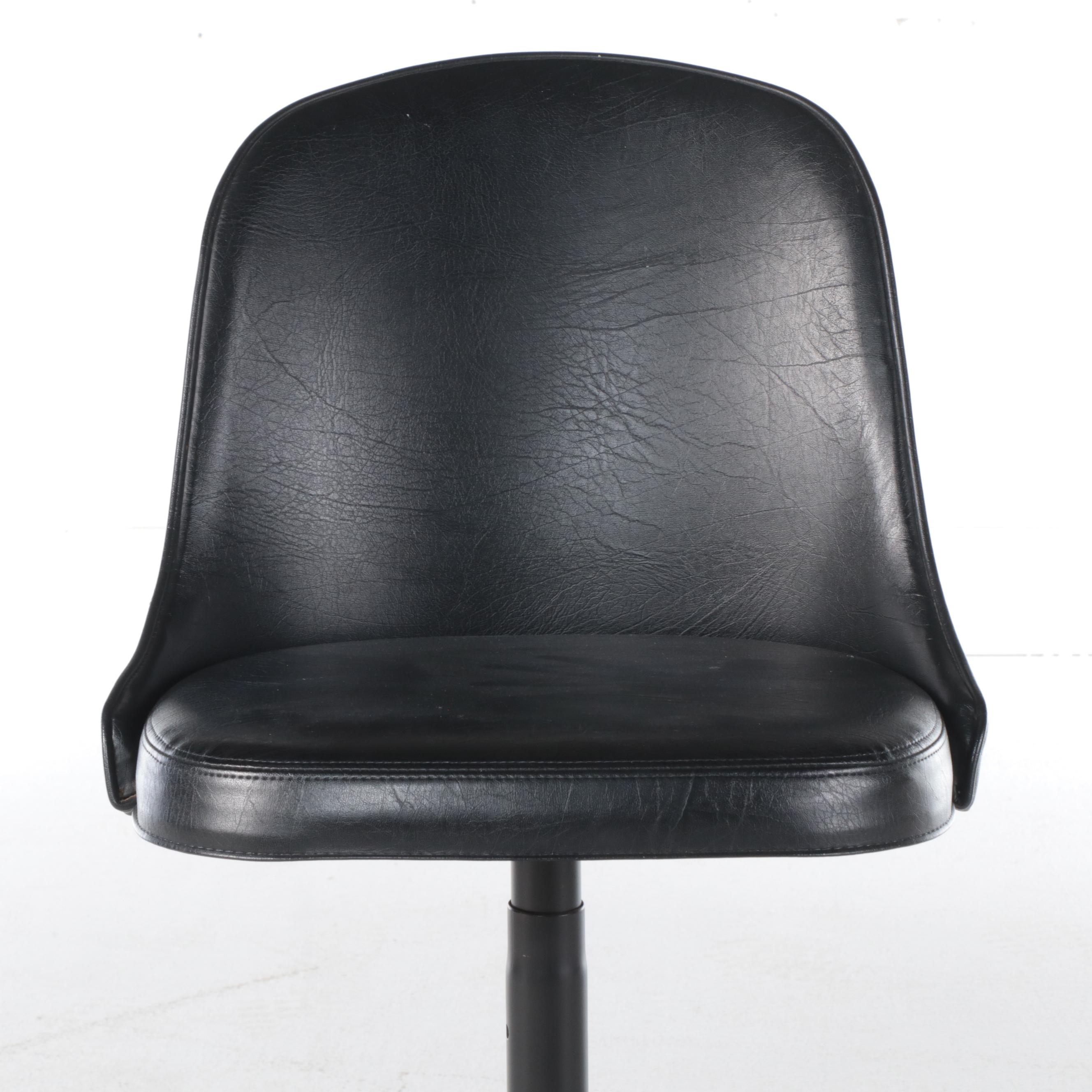 Modernist Laminate and Vinyl Bar Plus Three Samsonite Swivel Counter ...