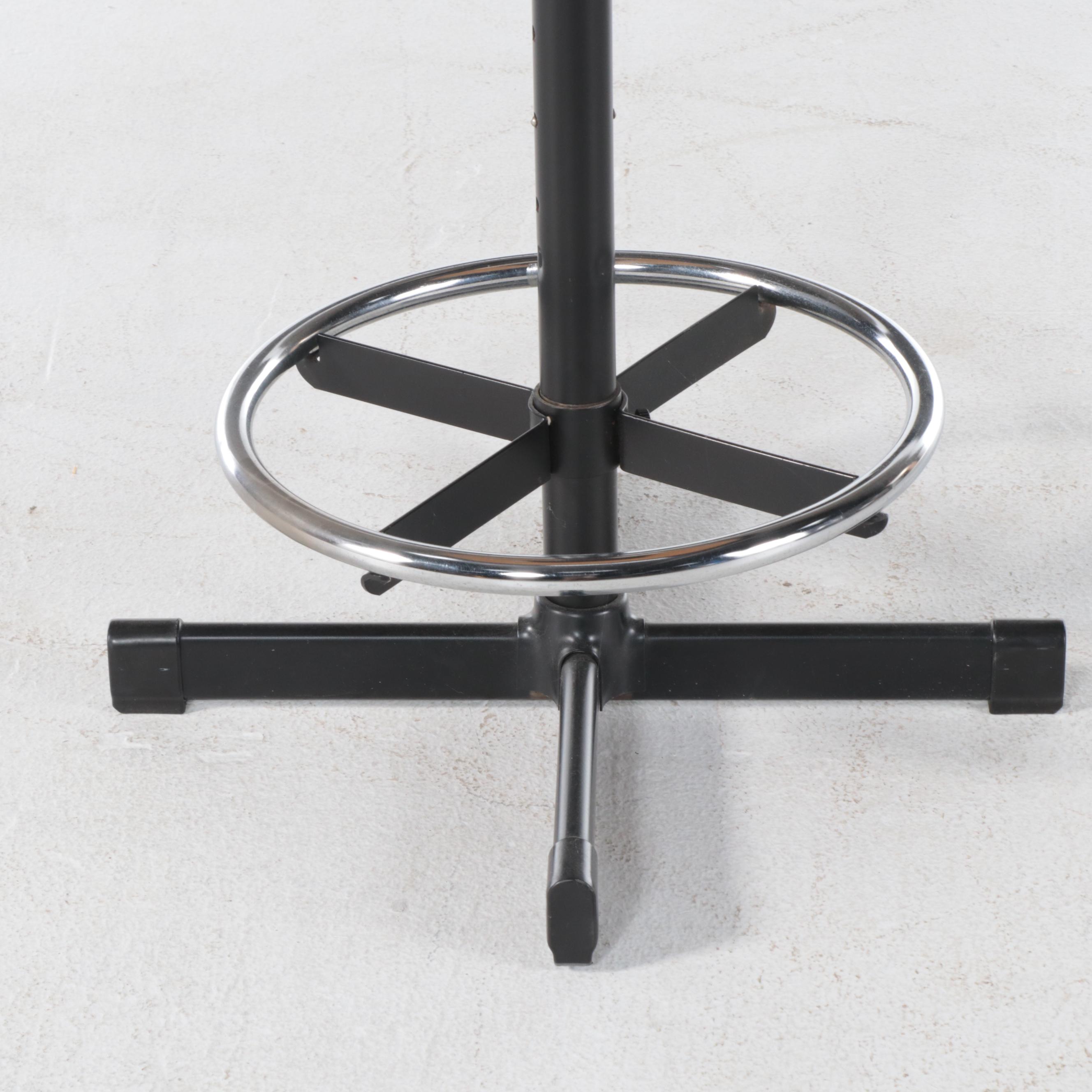 Modernist Laminate and Vinyl Bar Plus Three Samsonite Swivel Counter ...