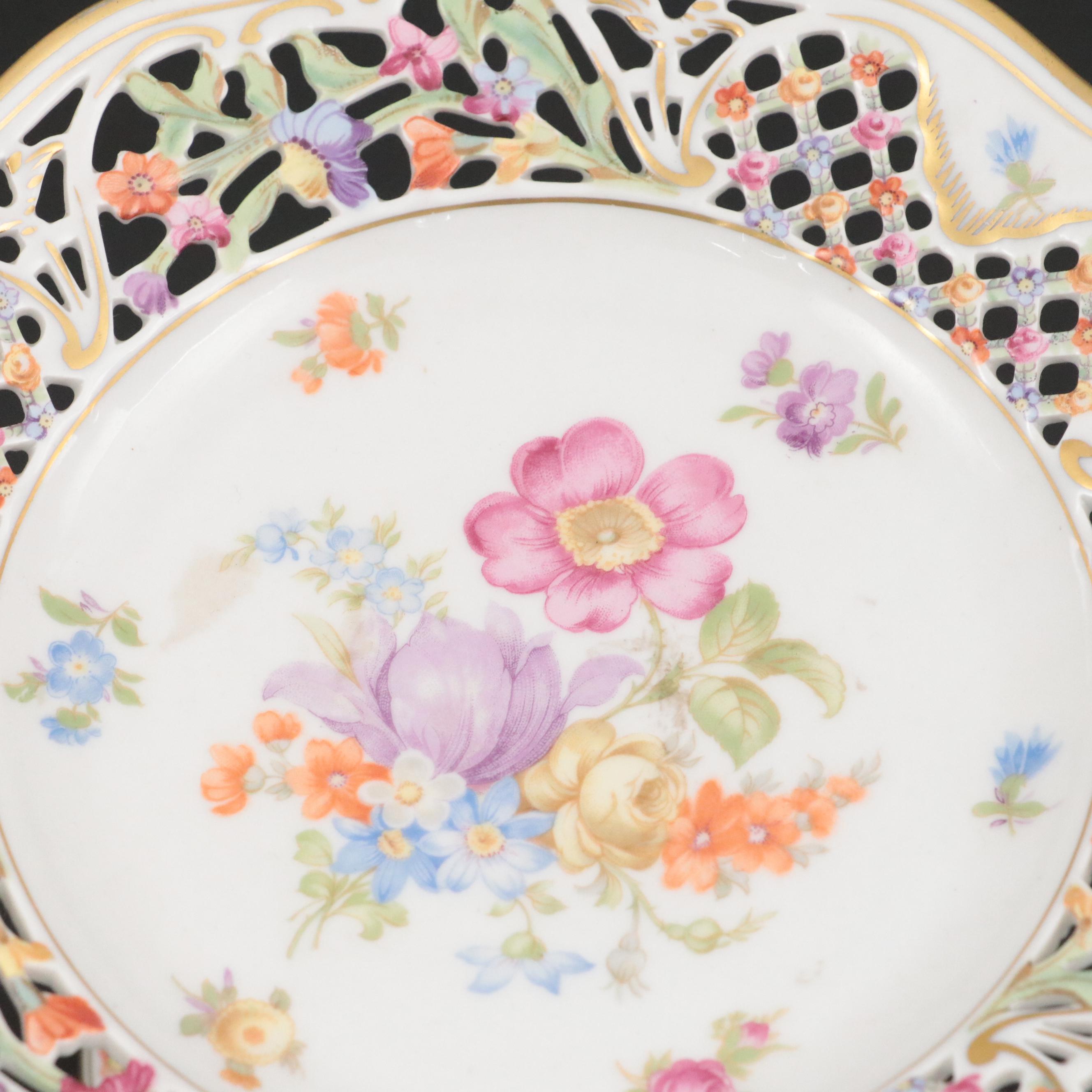 Schumann "Dresden Flowers" German Porcelain Serveware, Mid-20th Century ...