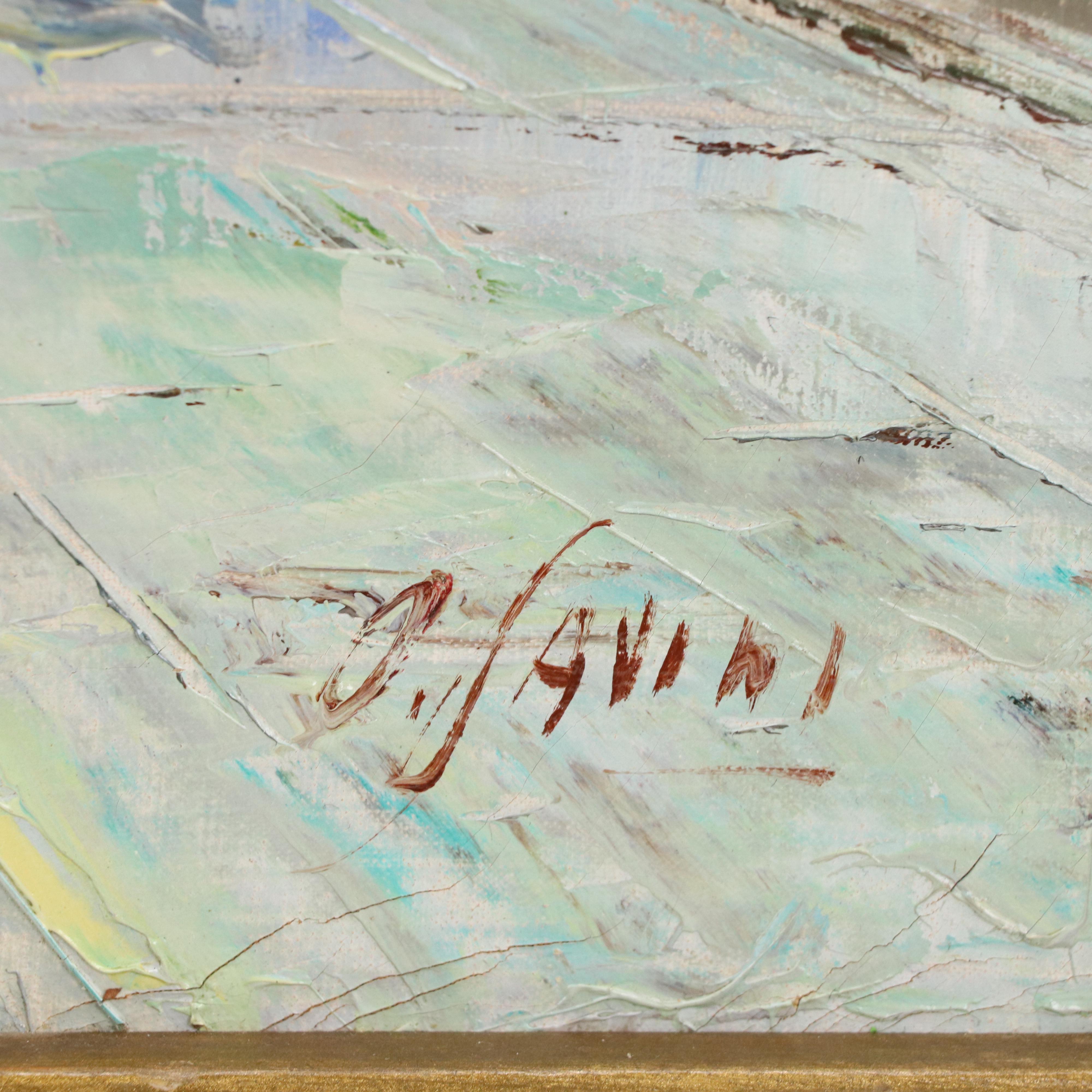 Oil Painting of Venetian Canal Scene, Mid-20th Century | EBTH