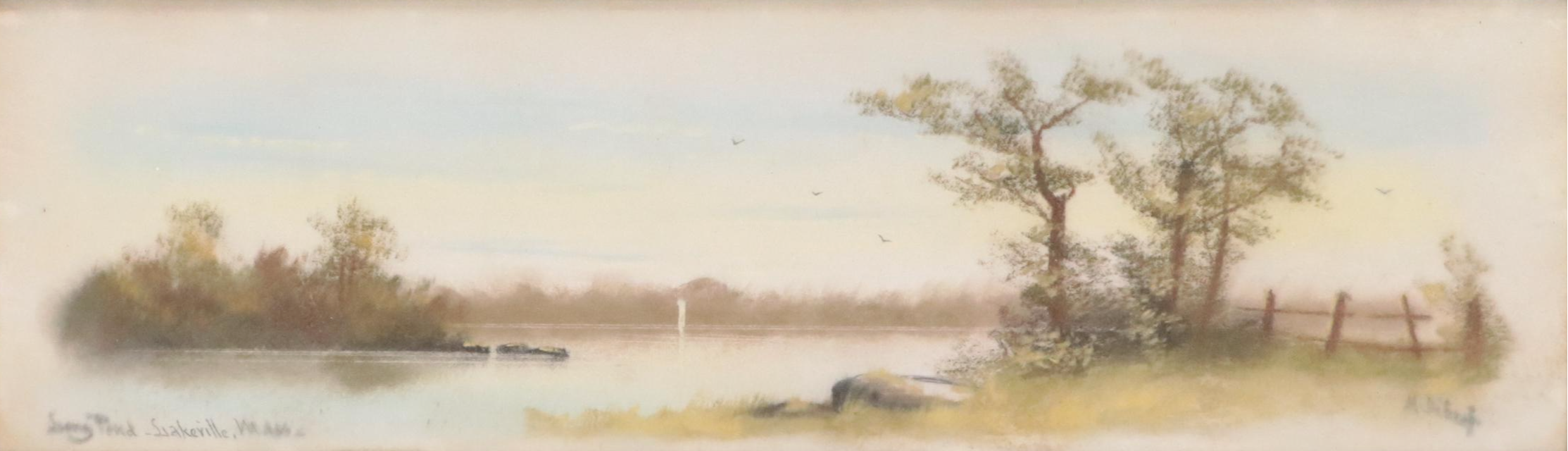 Late Victorian Chalk Pastoral Landscape Drawing | EBTH