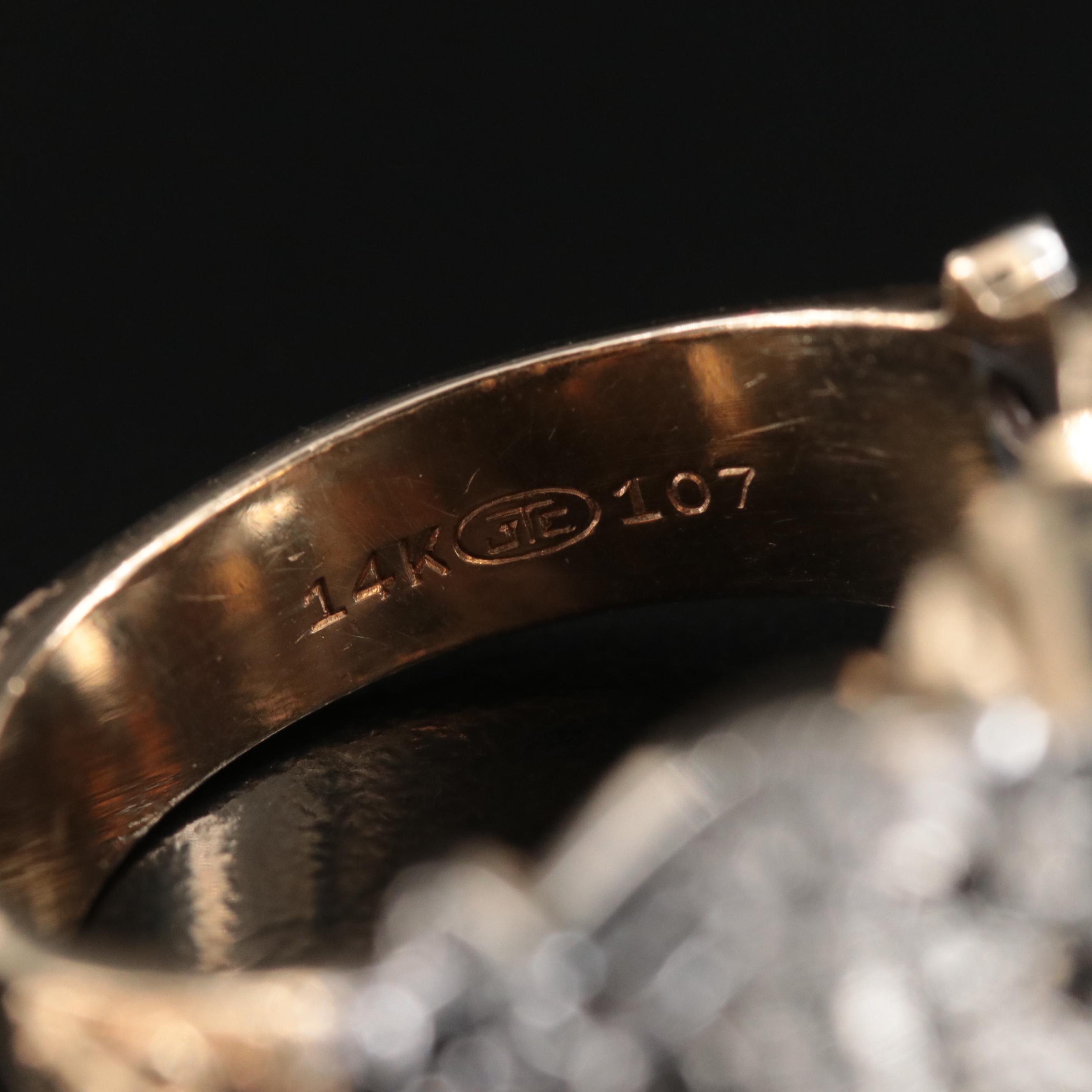 14K 0.30 CT Diamond Scottish Rite Masonic Ring | EBTH