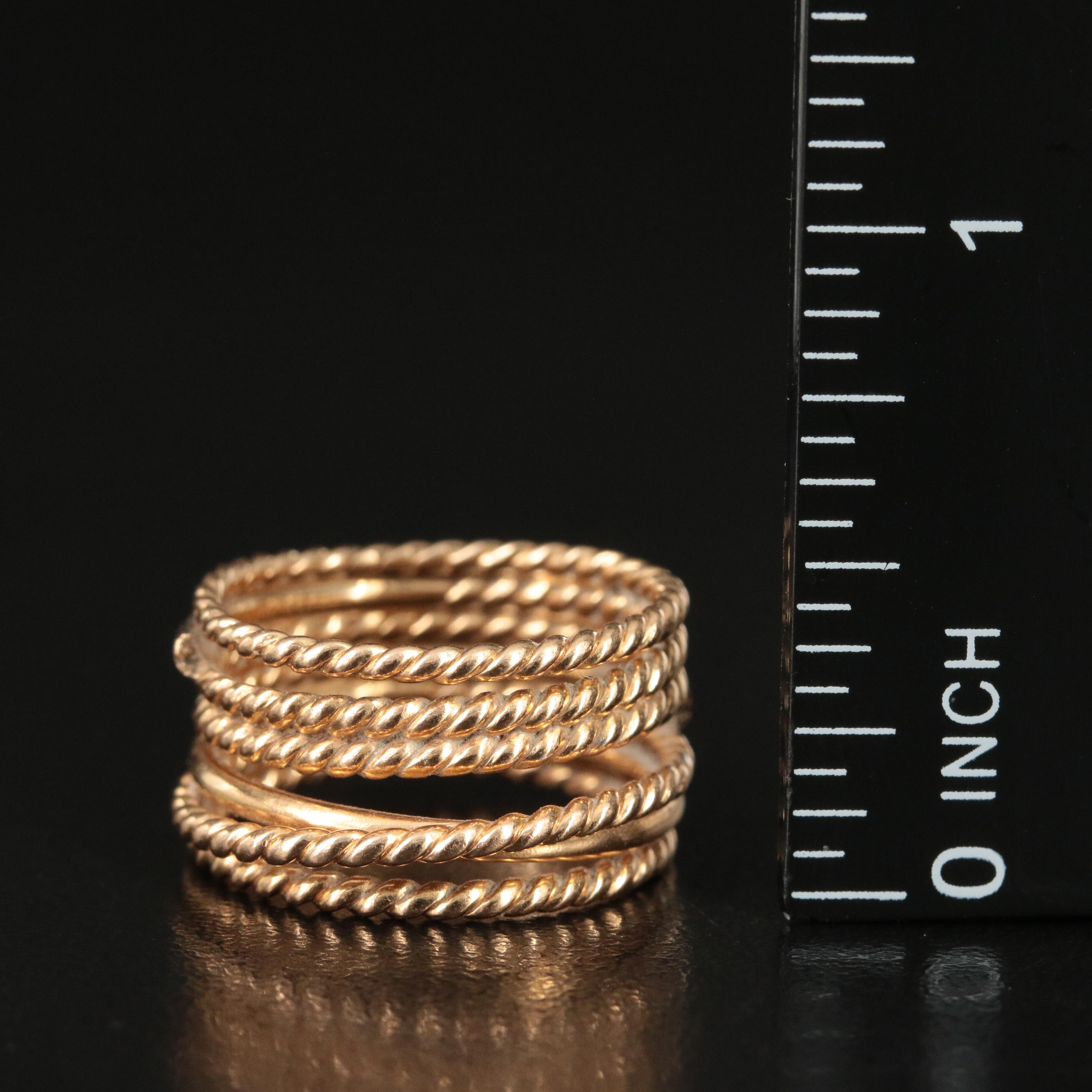 David Yurman "Cable Crossover" 18K Rose Gold Band | EBTH