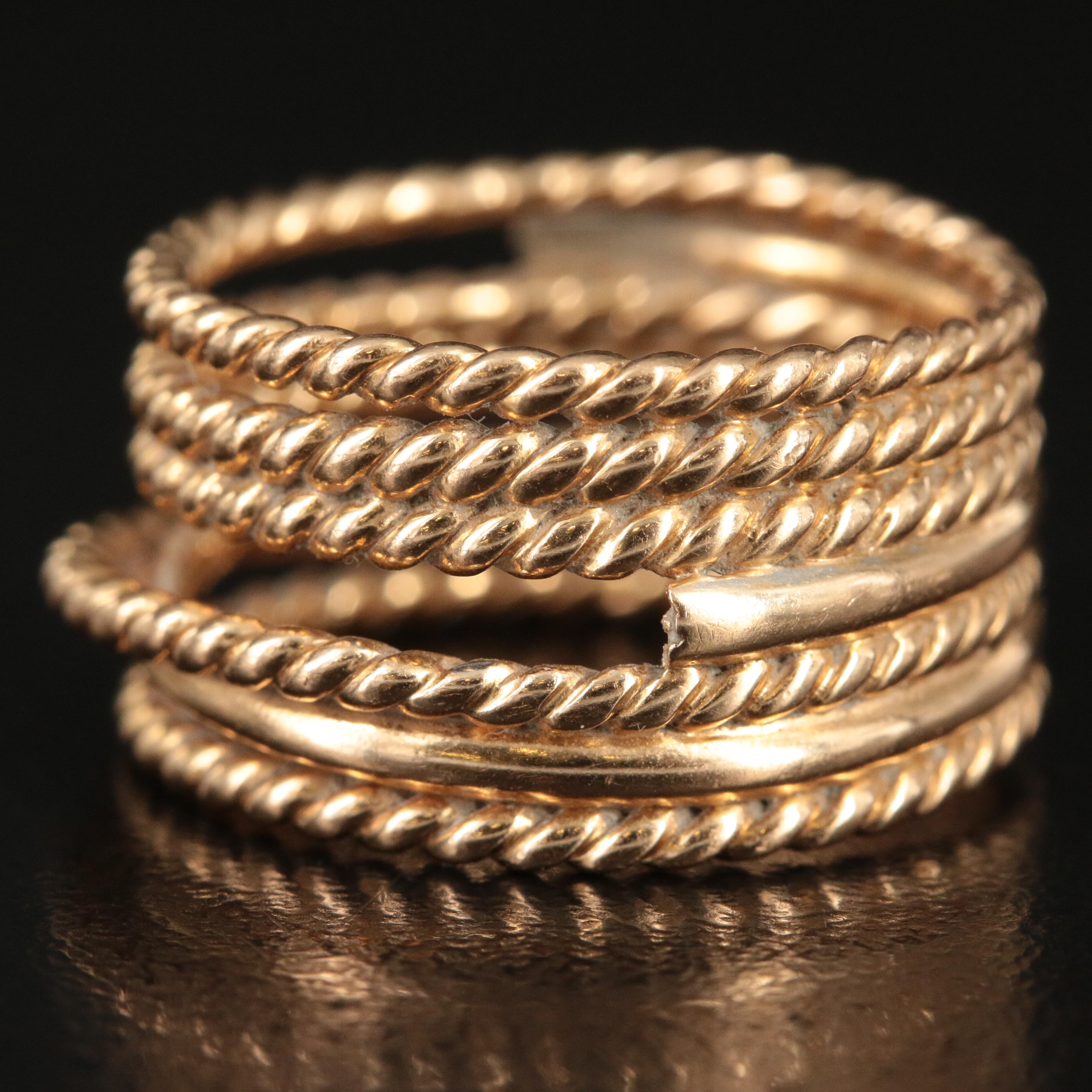 David Yurman "Cable Crossover" 18K Rose Gold Band | EBTH