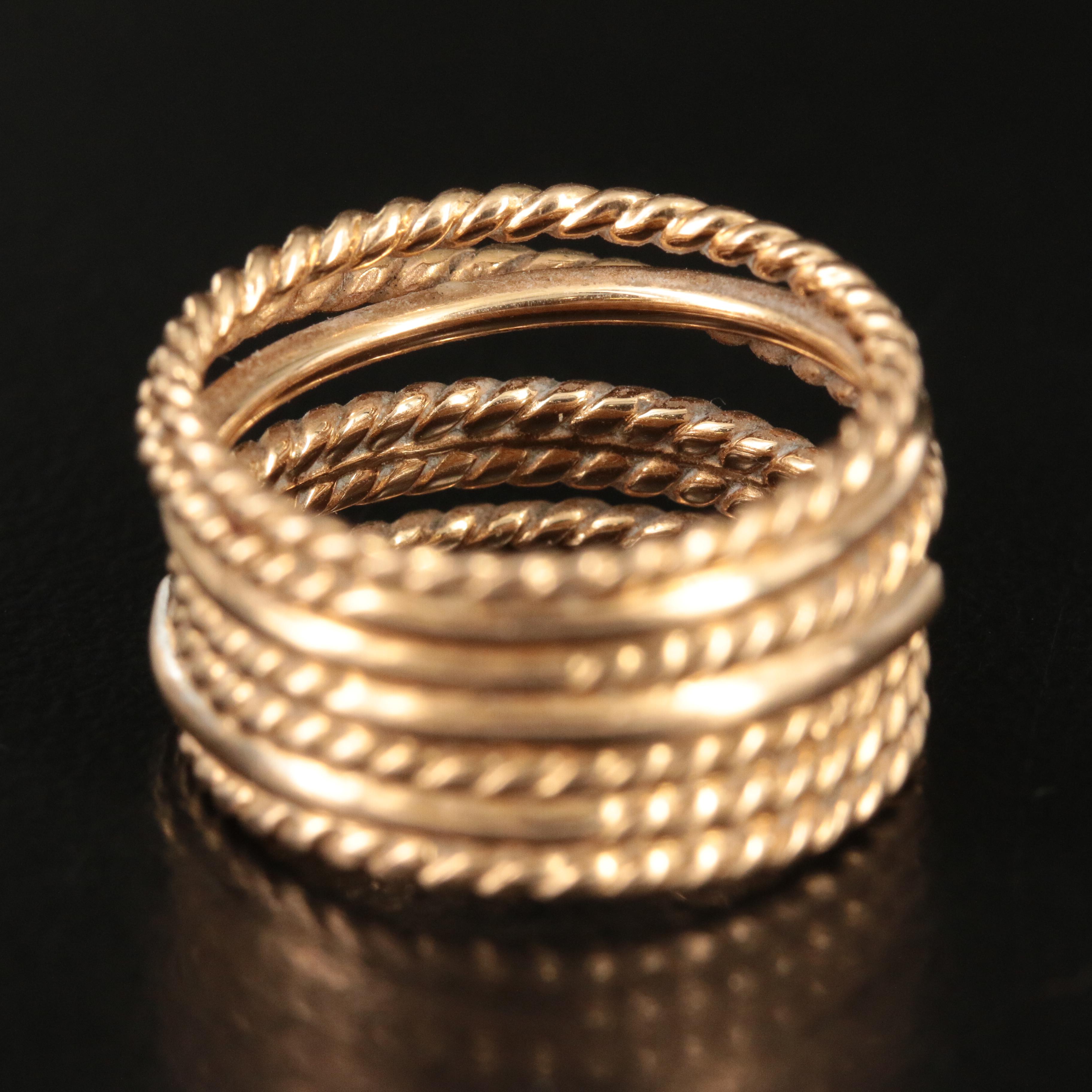 David Yurman "Cable Crossover" 18K Rose Gold Band | EBTH
