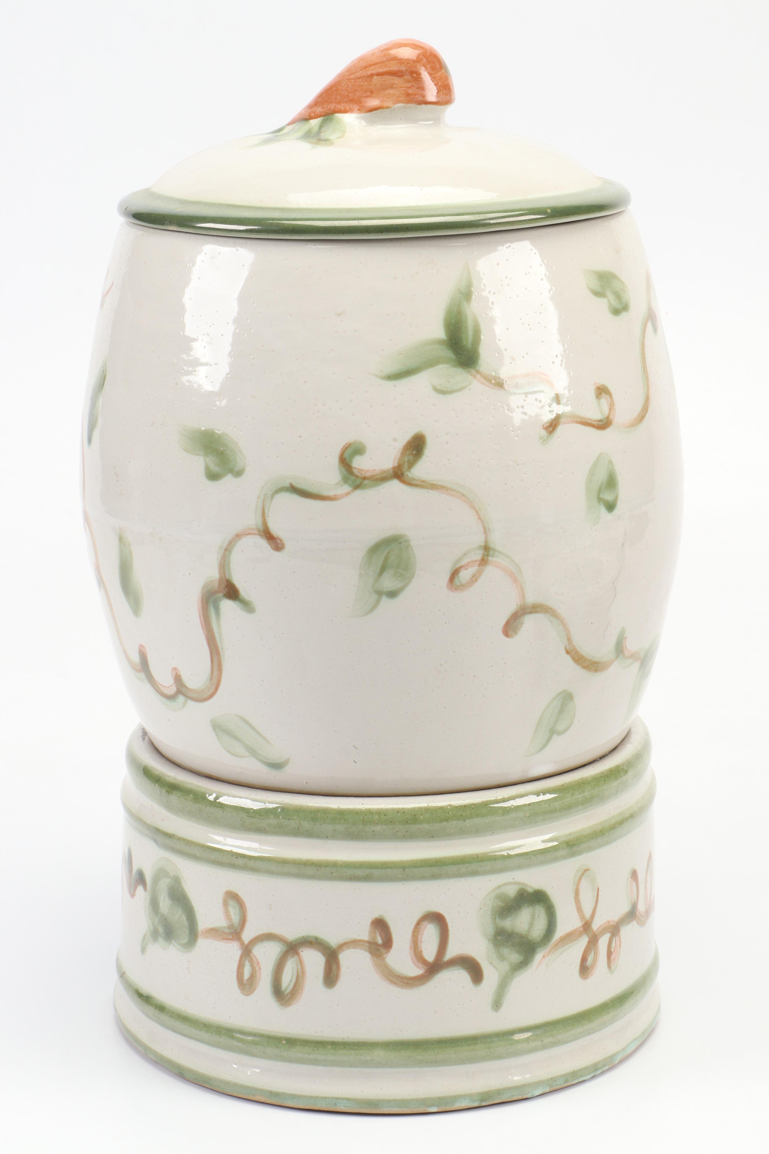 Louisville Stoneware "Pear" Ceramic Beverage Dispenser and Dinnerware ...