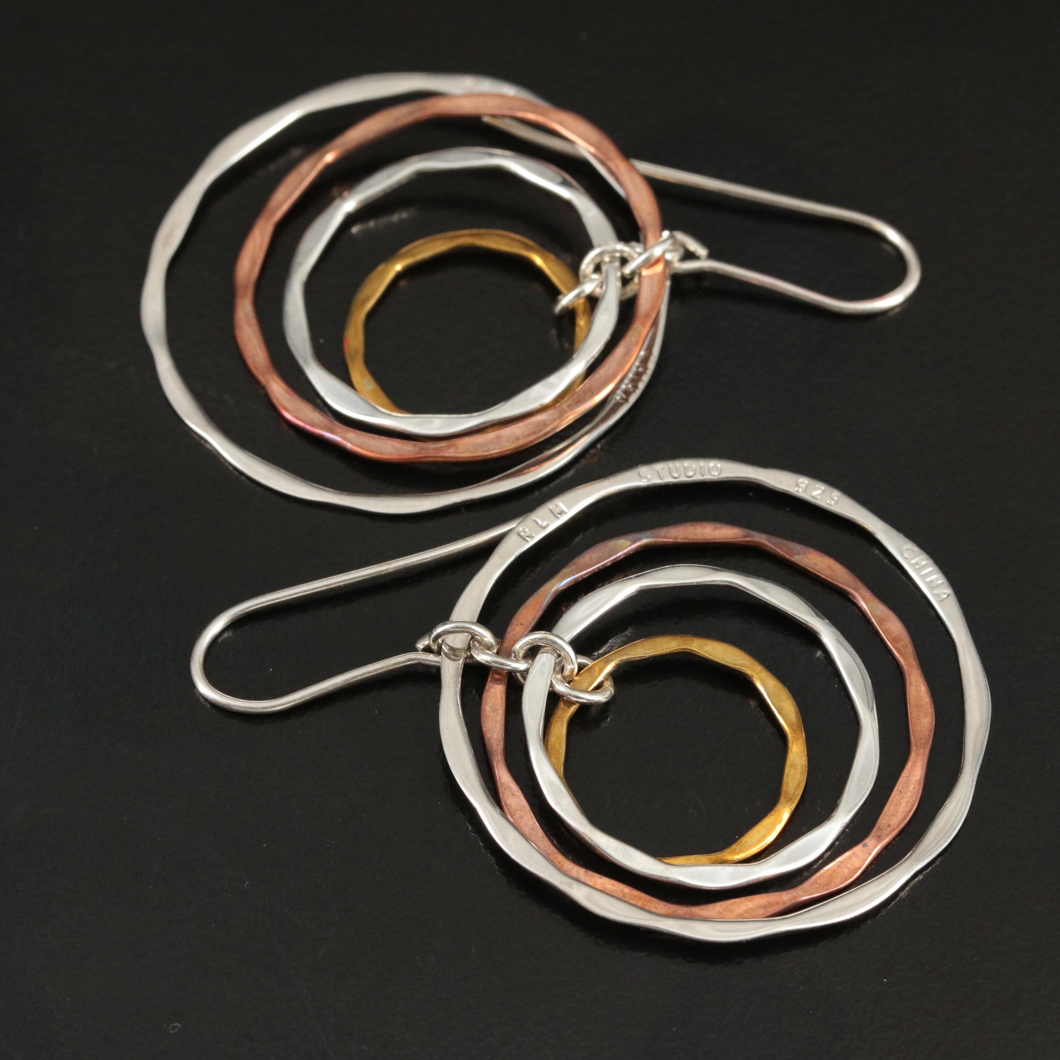 Robert Lee Morris Studio Sterling Concentric Earrings | EBTH