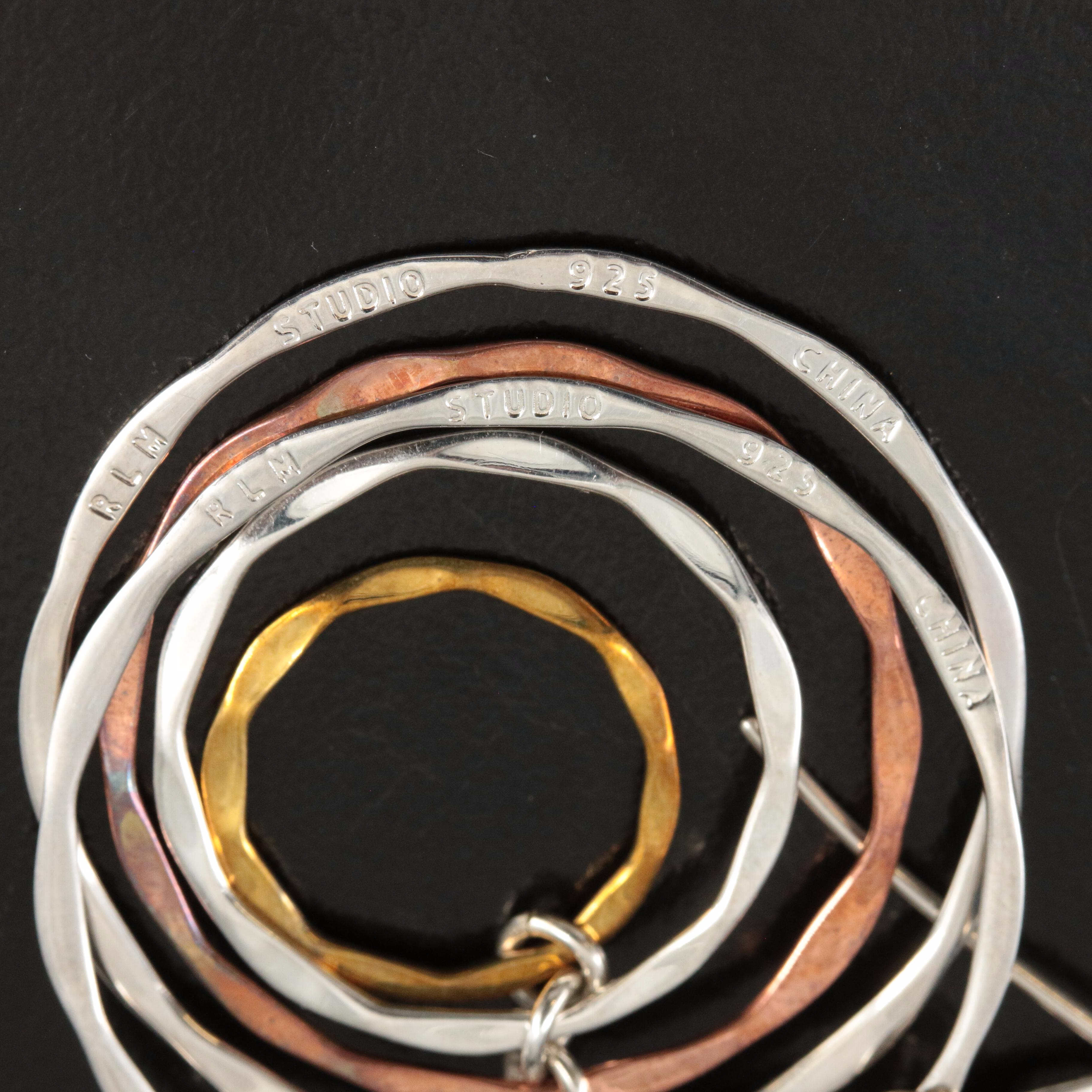 Robert Lee Morris Studio Sterling Concentric Earrings | EBTH