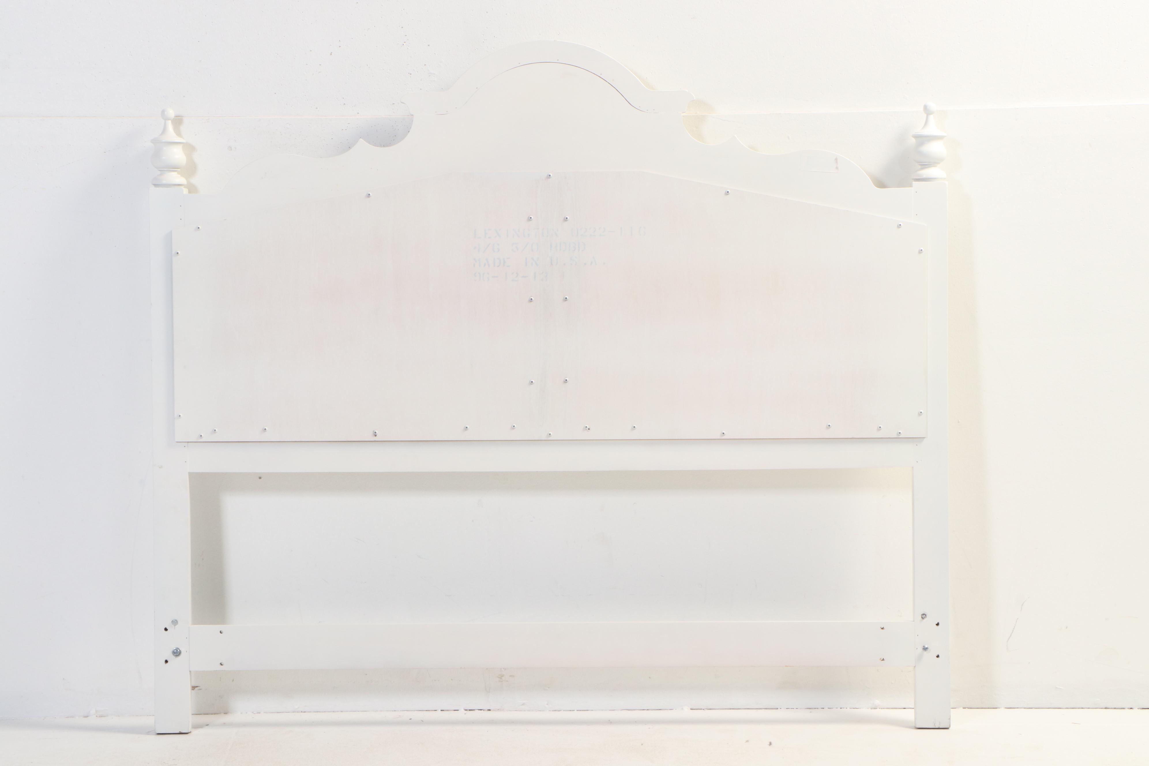 Betsy Cameron for Lexington White-Painted Queen Headboard & Two ...