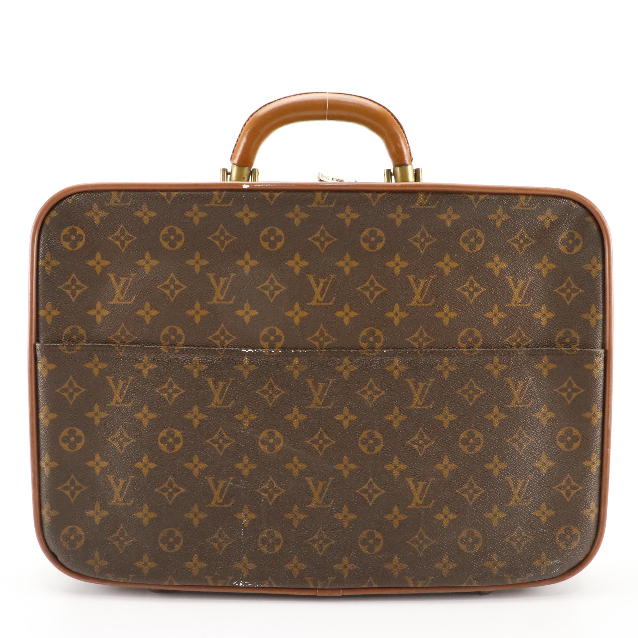 Louis Vuitton Soft Side Briefcase Bag in Monogram Canvas and Leather ...
