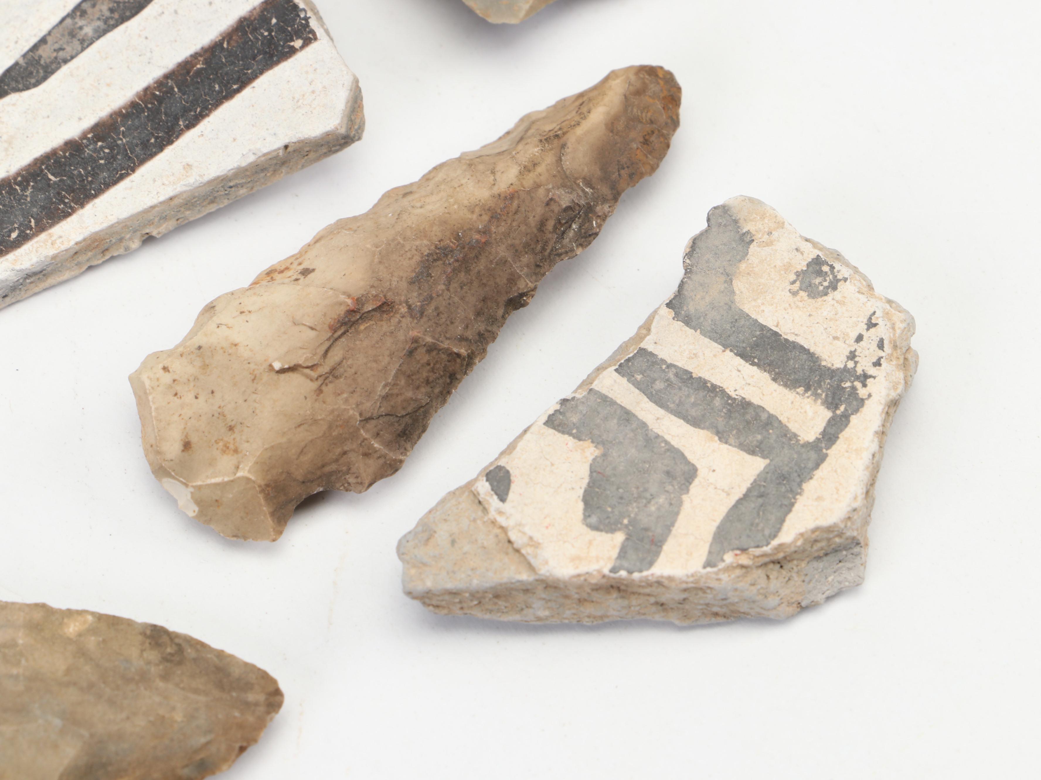 Knapped Stone Projectile Points, Pottery Sherds, Ceramic Beads and More ...