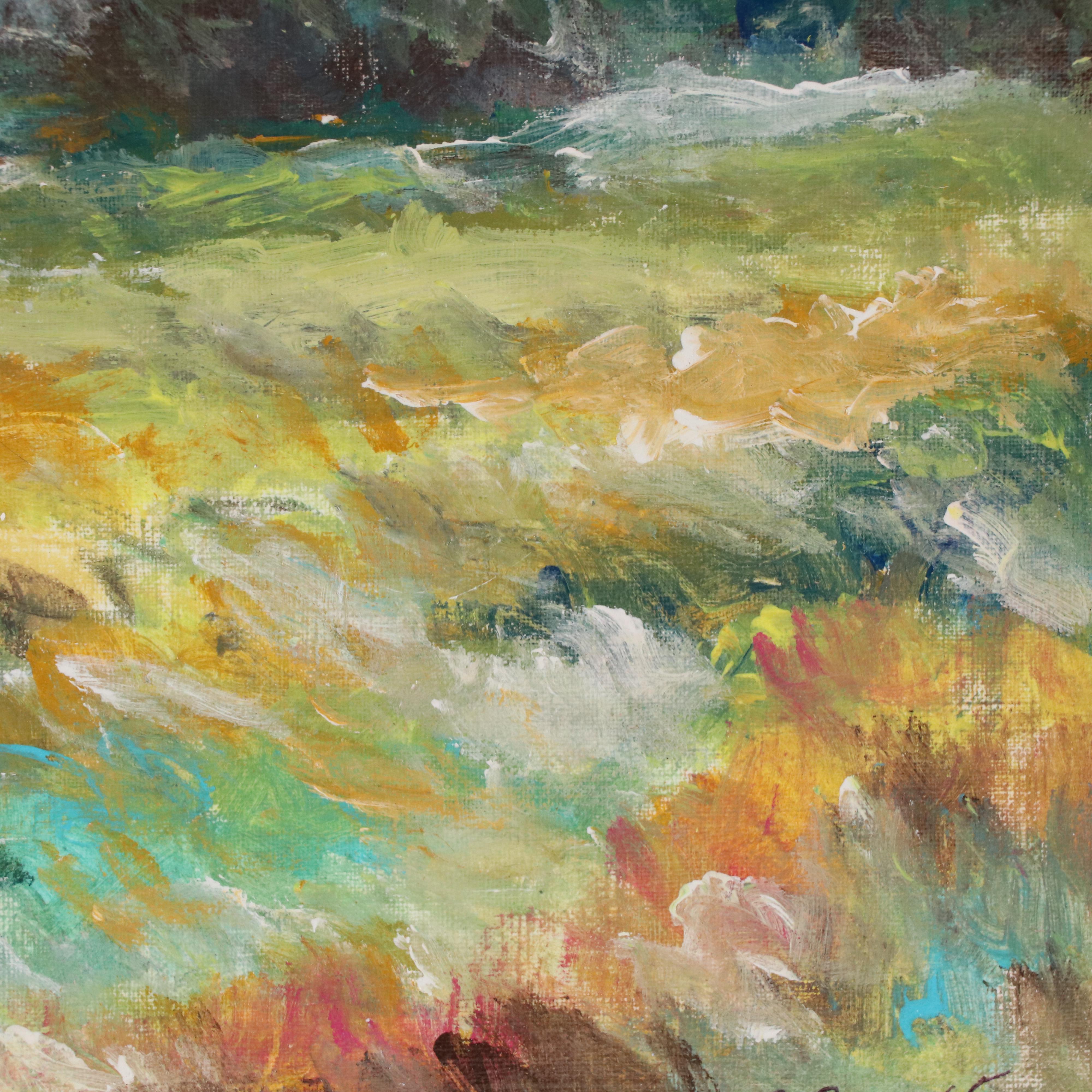 Robert Riddle Baker Acrylic Painting "Deep Sunset Mountain," 2019 | EBTH