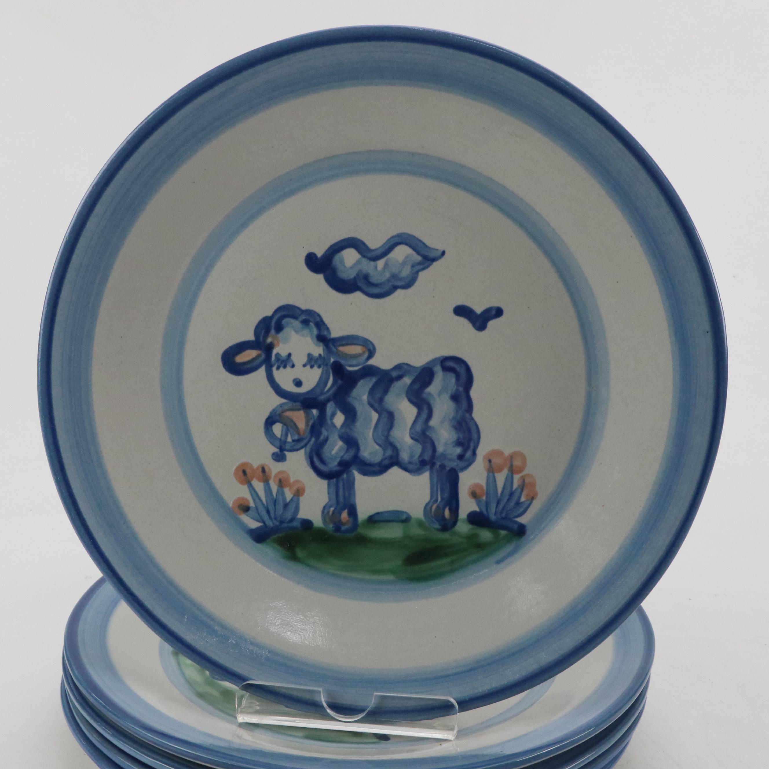 M.A. Hadley "Country Scene" Hand-Painted Stoneware Dinnerware and Décor ...