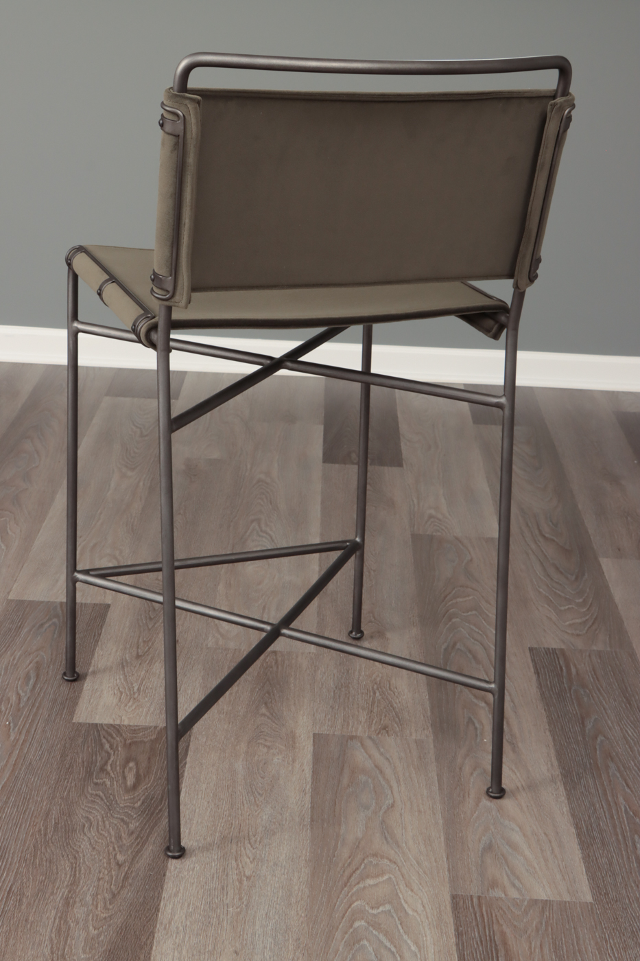 Four Hands "Simone" Rust Tone Counter Table and "Wharton" Iron Counter ...