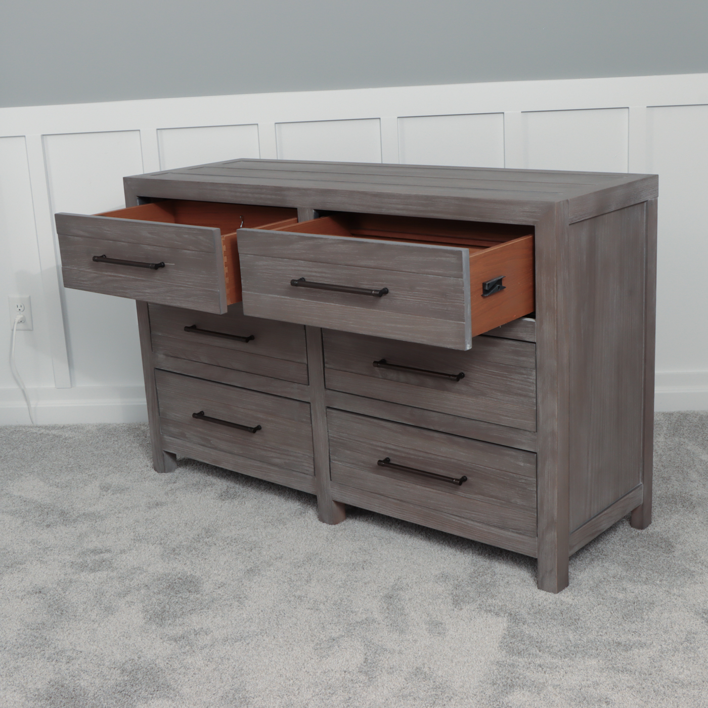 Smartstuff Weathered Gray Finish Nine-Drawer Dresser | EBTH