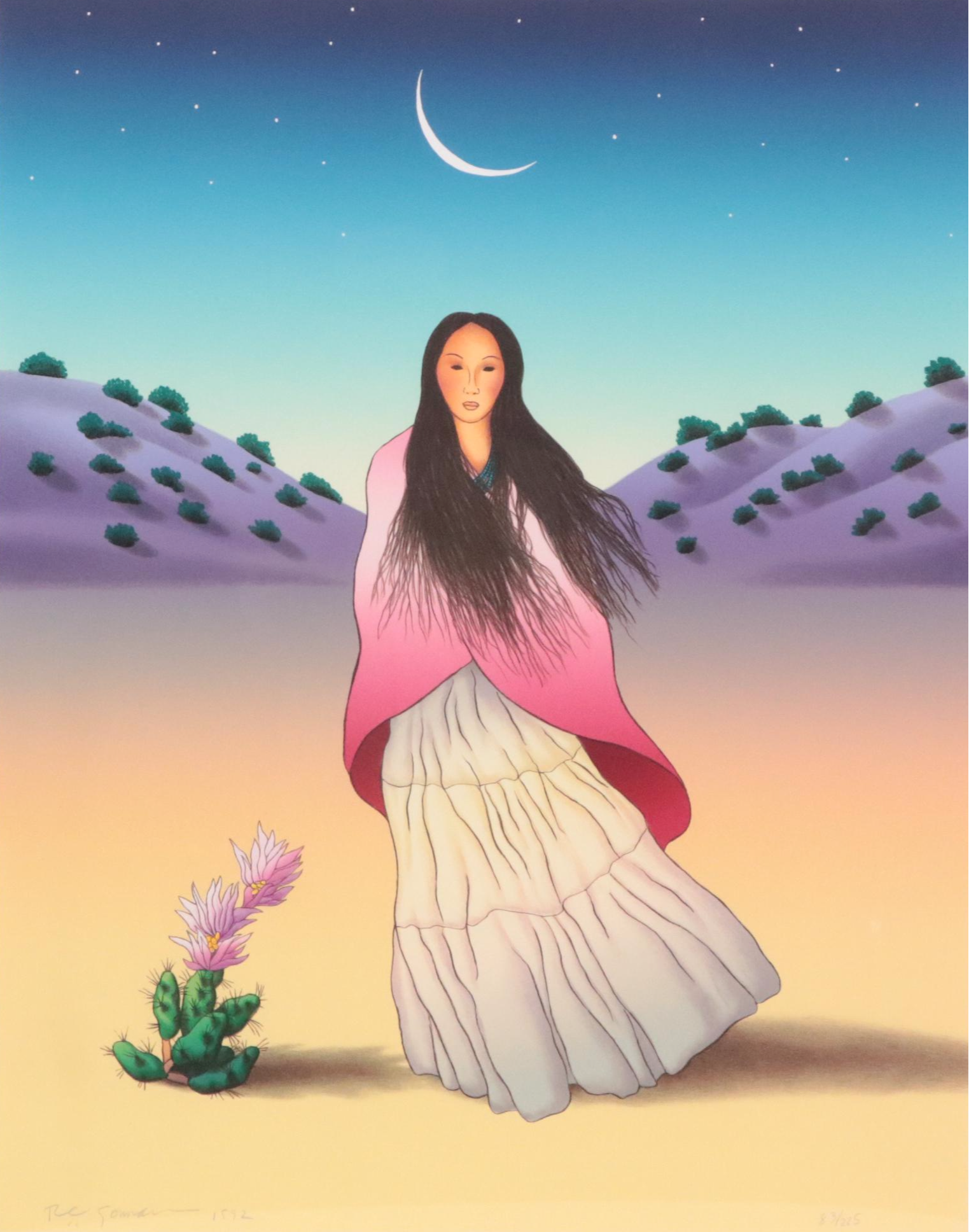 R. C. Gorman Color Lithograph "Luna," 1992 | Everything But The House