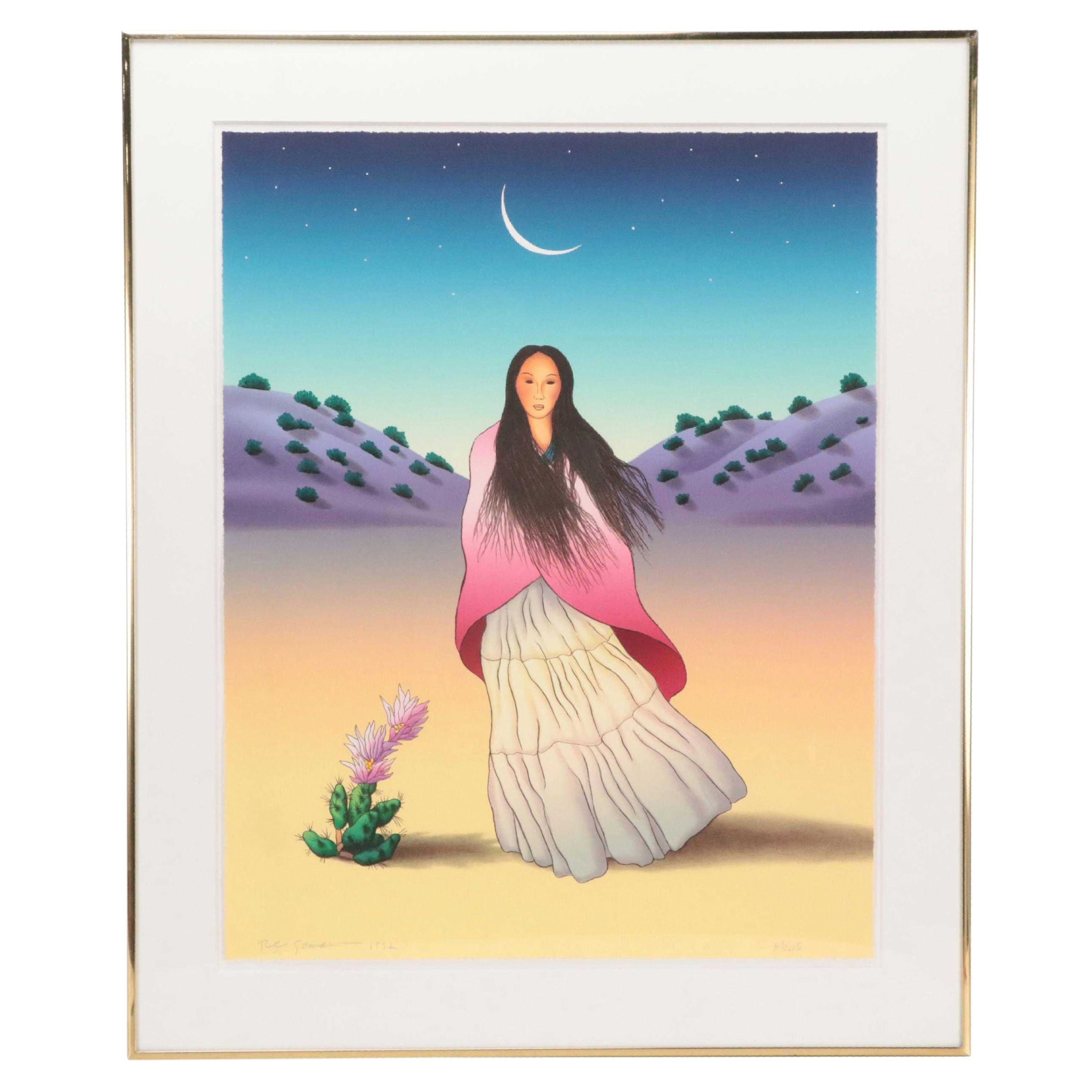 R. C. Gorman Color Lithograph "Luna," 1992 | Everything But The House