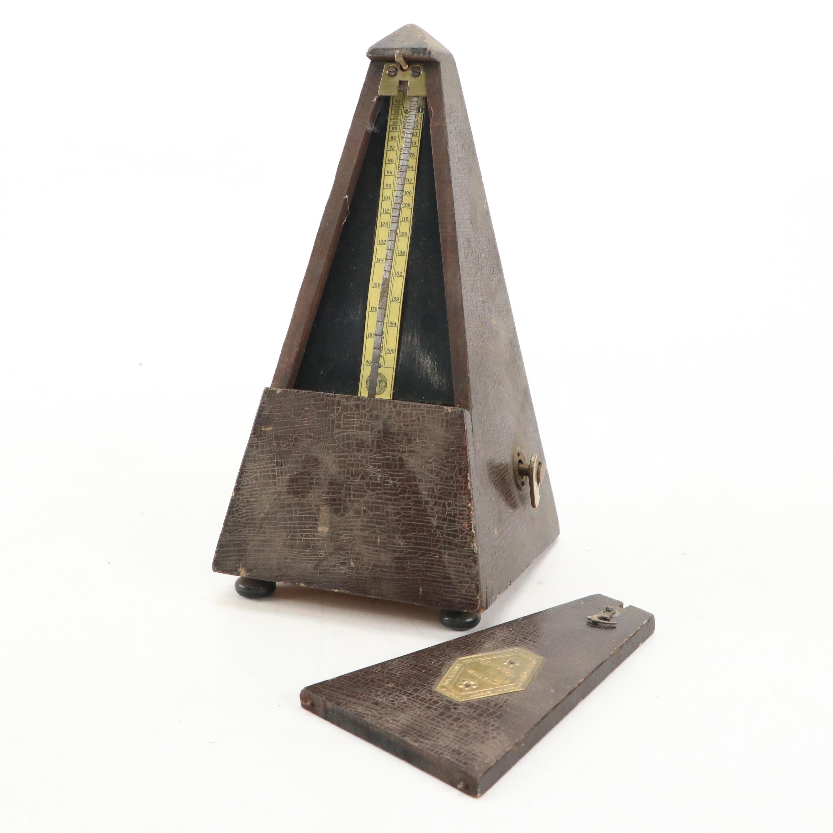 Maelzel Wood Metronome with Playing Card Motif Wood Card Holder and ...