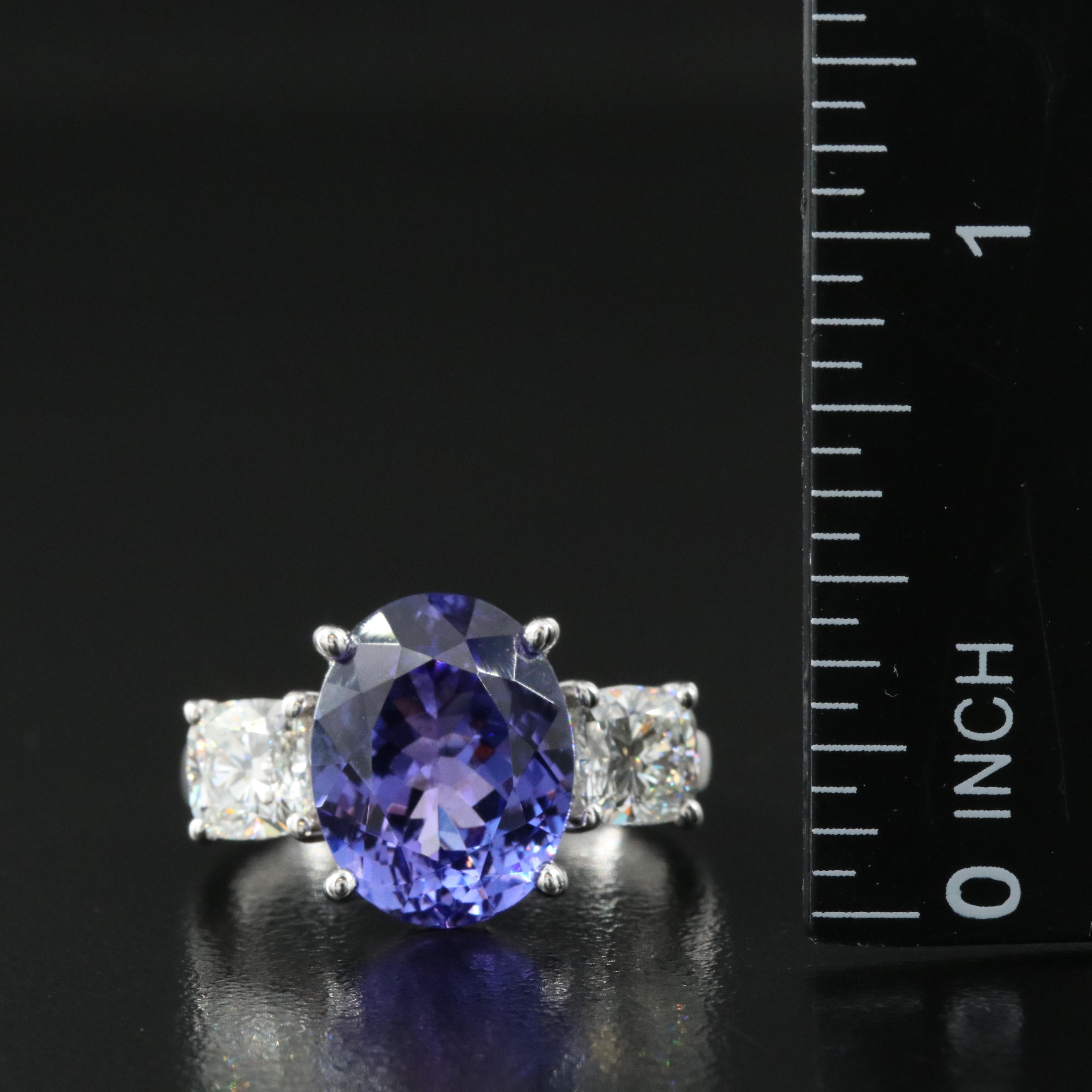 18K Tanzanite and Lab Grown Diamond Ring with Online IGI Reports | EBTH