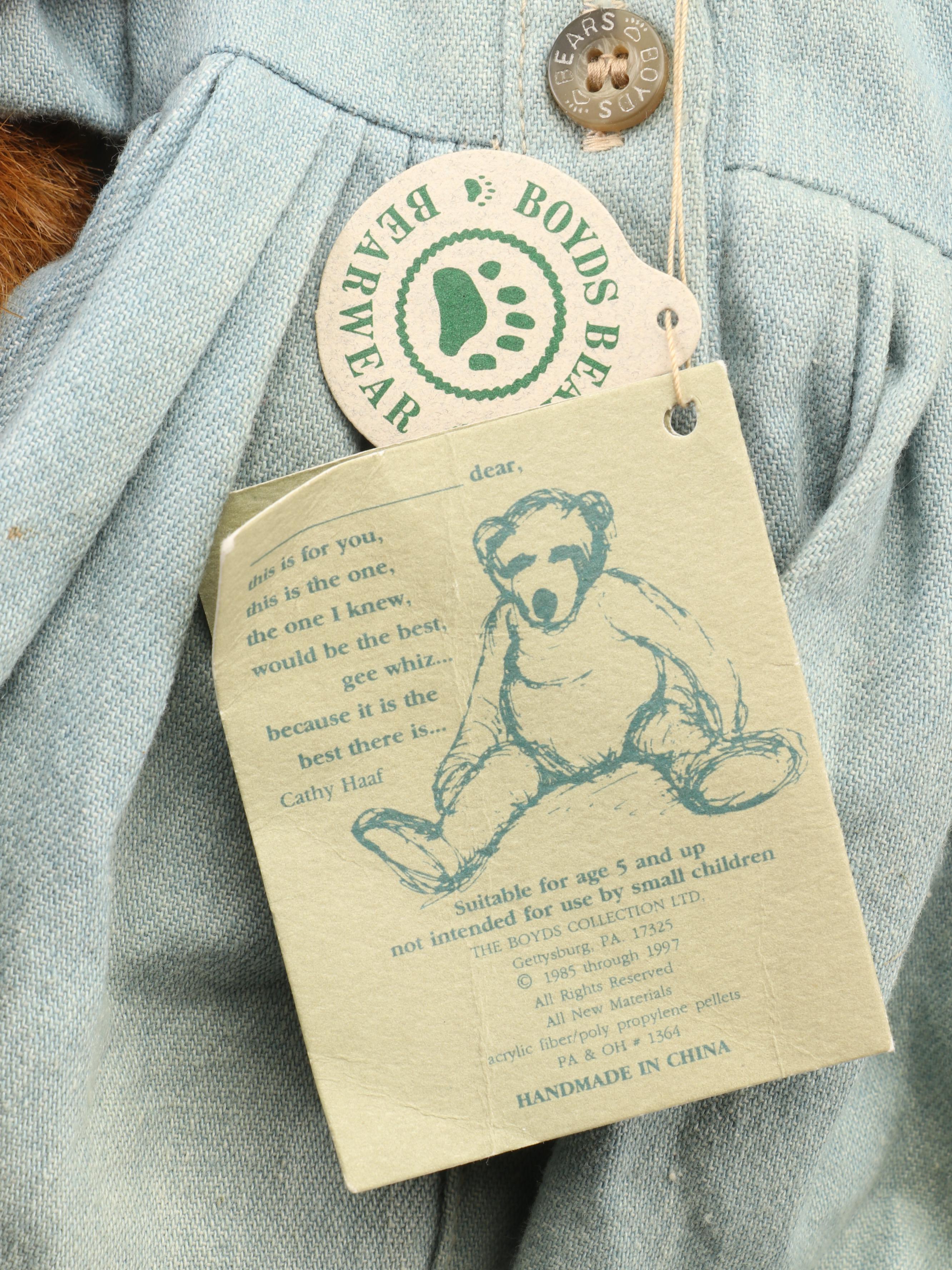 Ty "Samuel" Teddy Bear with Other Plush Bears, Resin Figurine, and ...