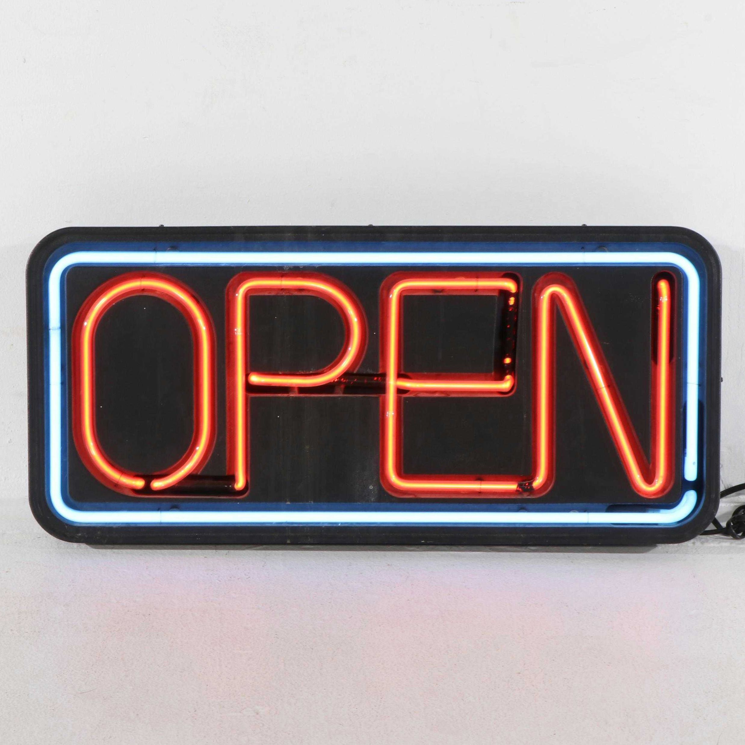 Fallon Neon "OPEN" Horizontal Window Sign | Everything But The House