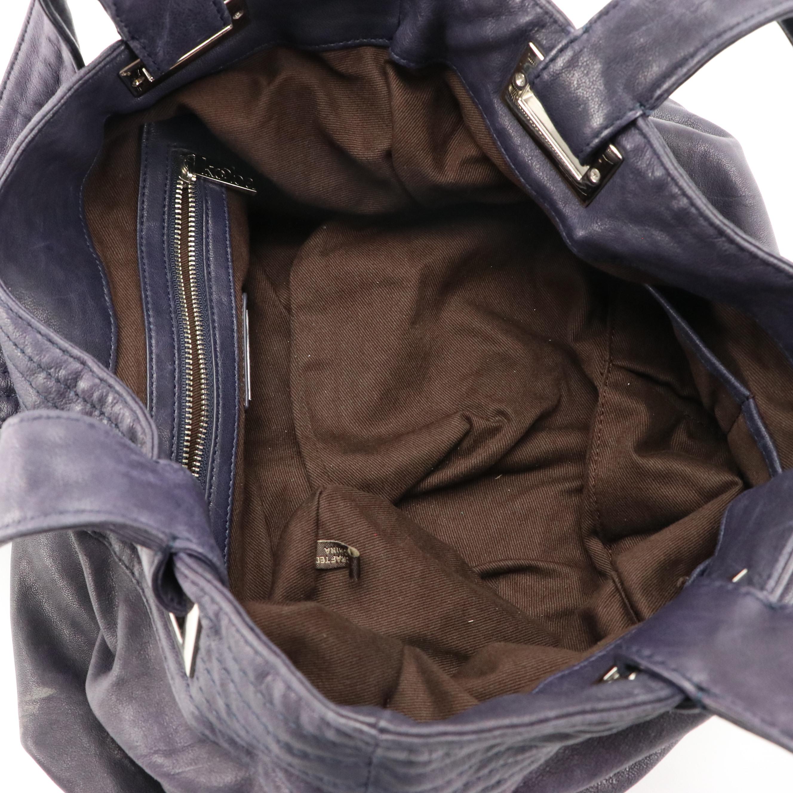 Kooba Red and Indigo Leather Handbag Duo | EBTH