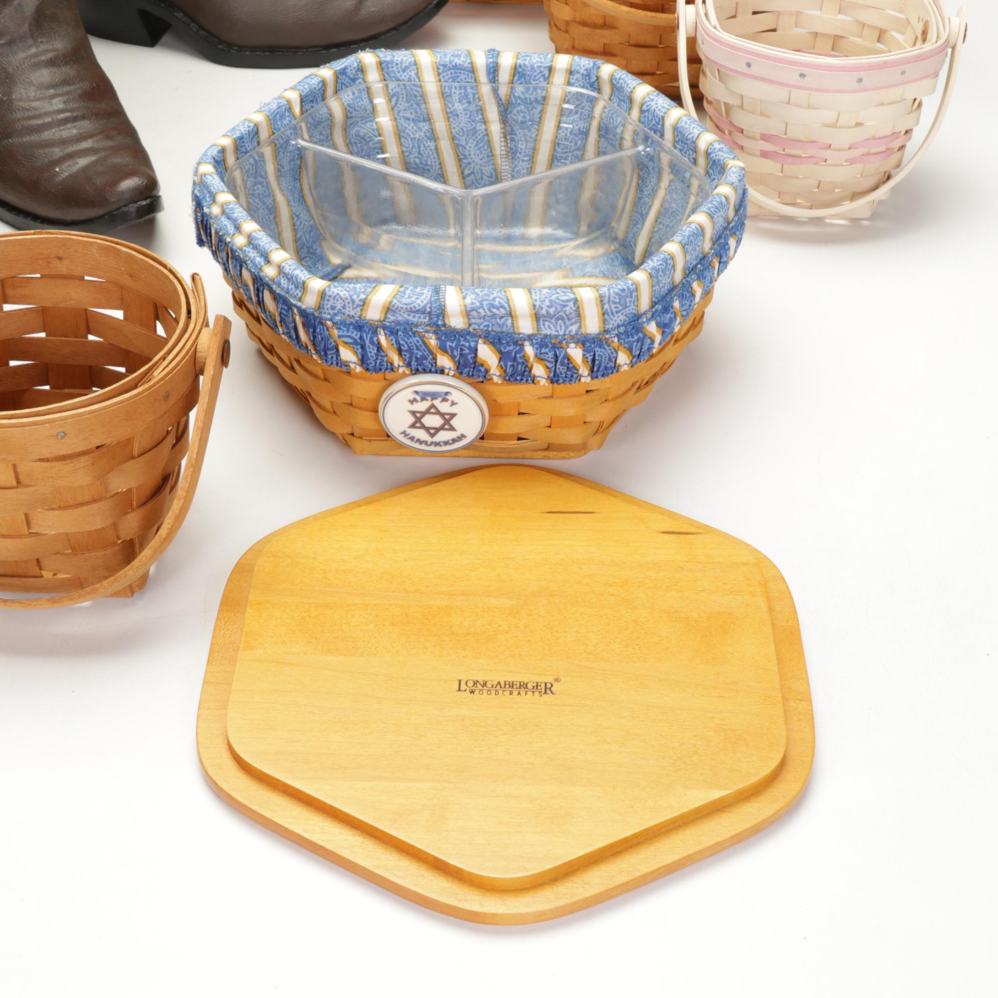 Longaberger Basket Collection With Some Inserts & Liners and Patriotic ...