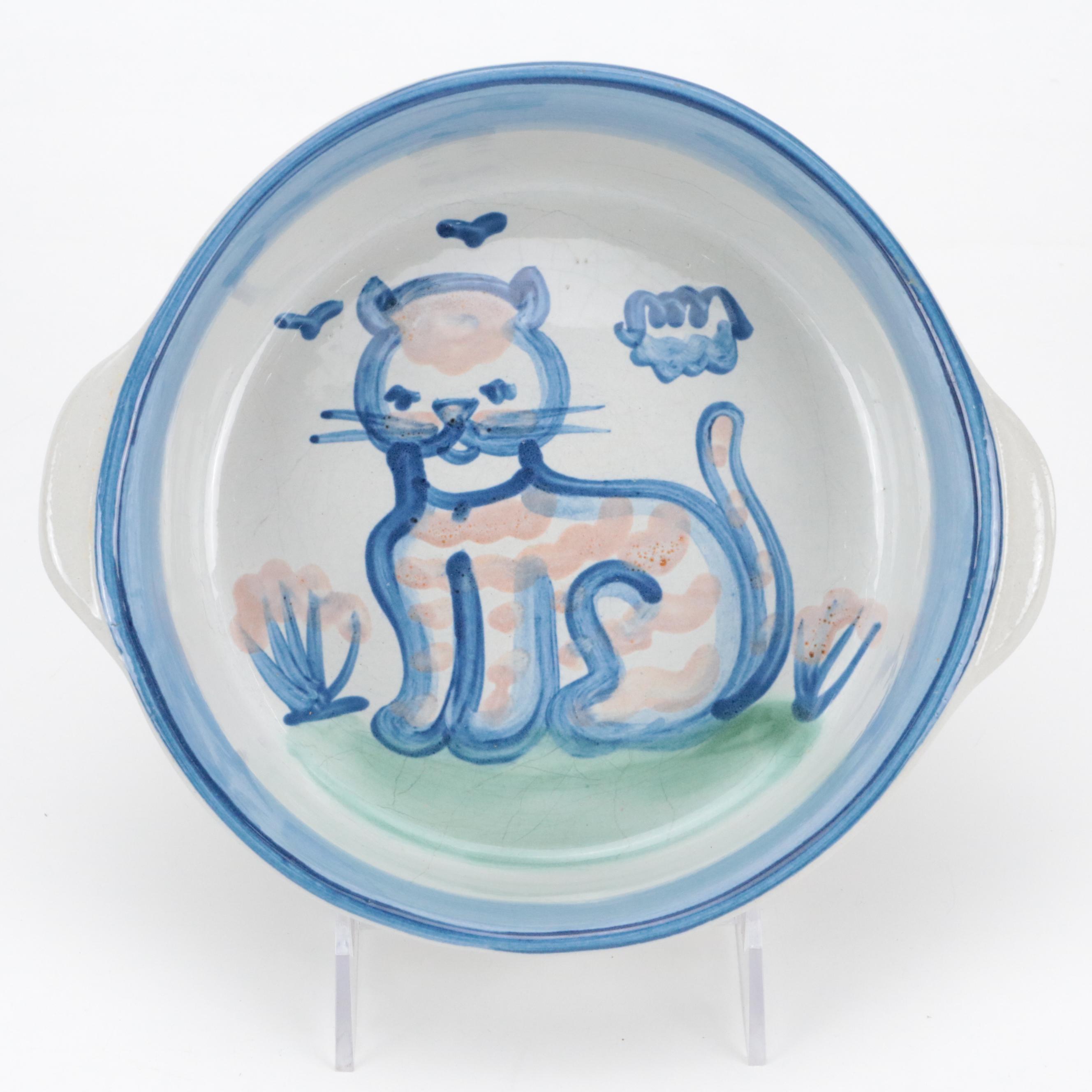 M.A. Hadley Studio Art Pottery "Country Scene" Stoneware Casserole ...