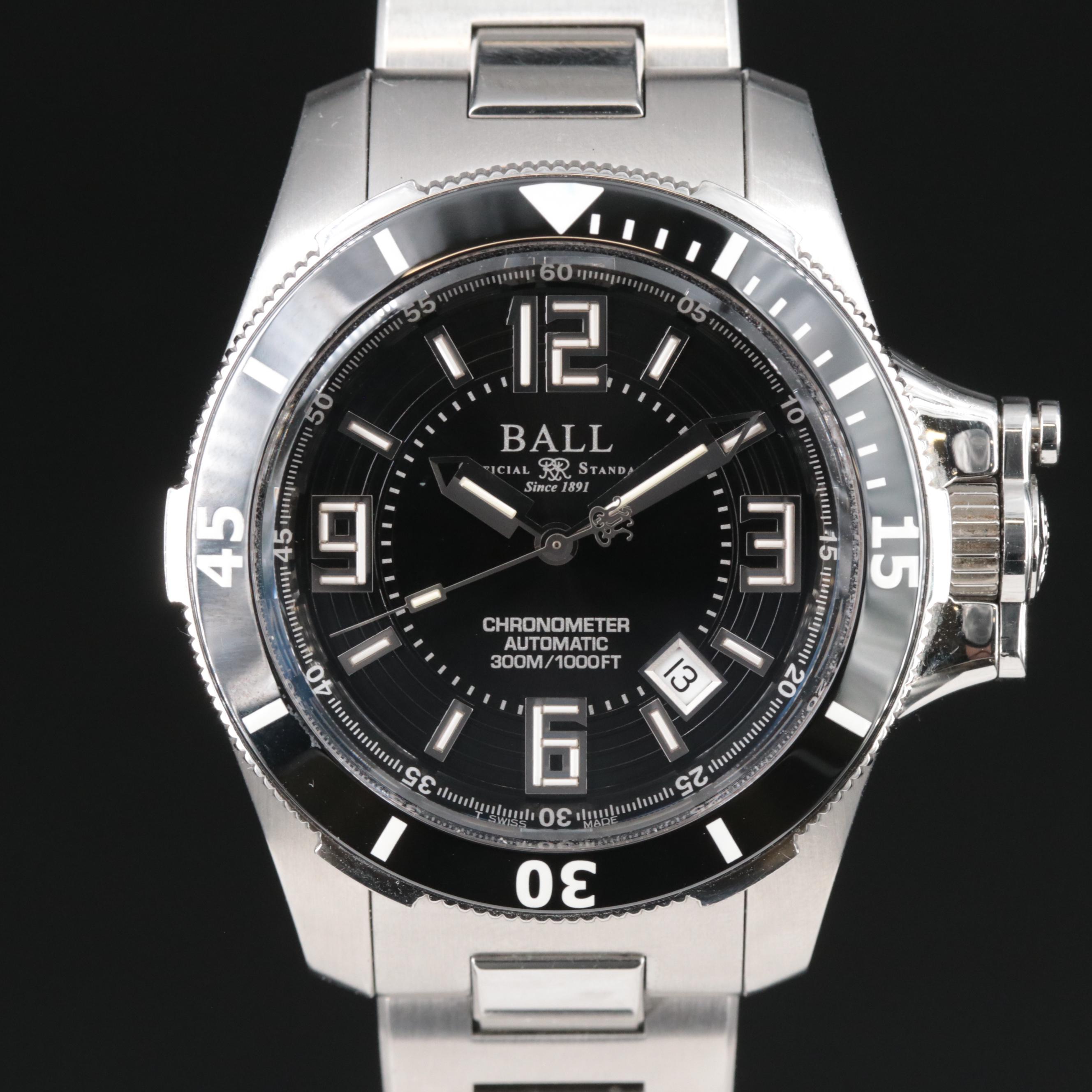 Ball Diver Engineer Hydrocarbon Ceramic XV Steel Automatic Wristwatch ...
