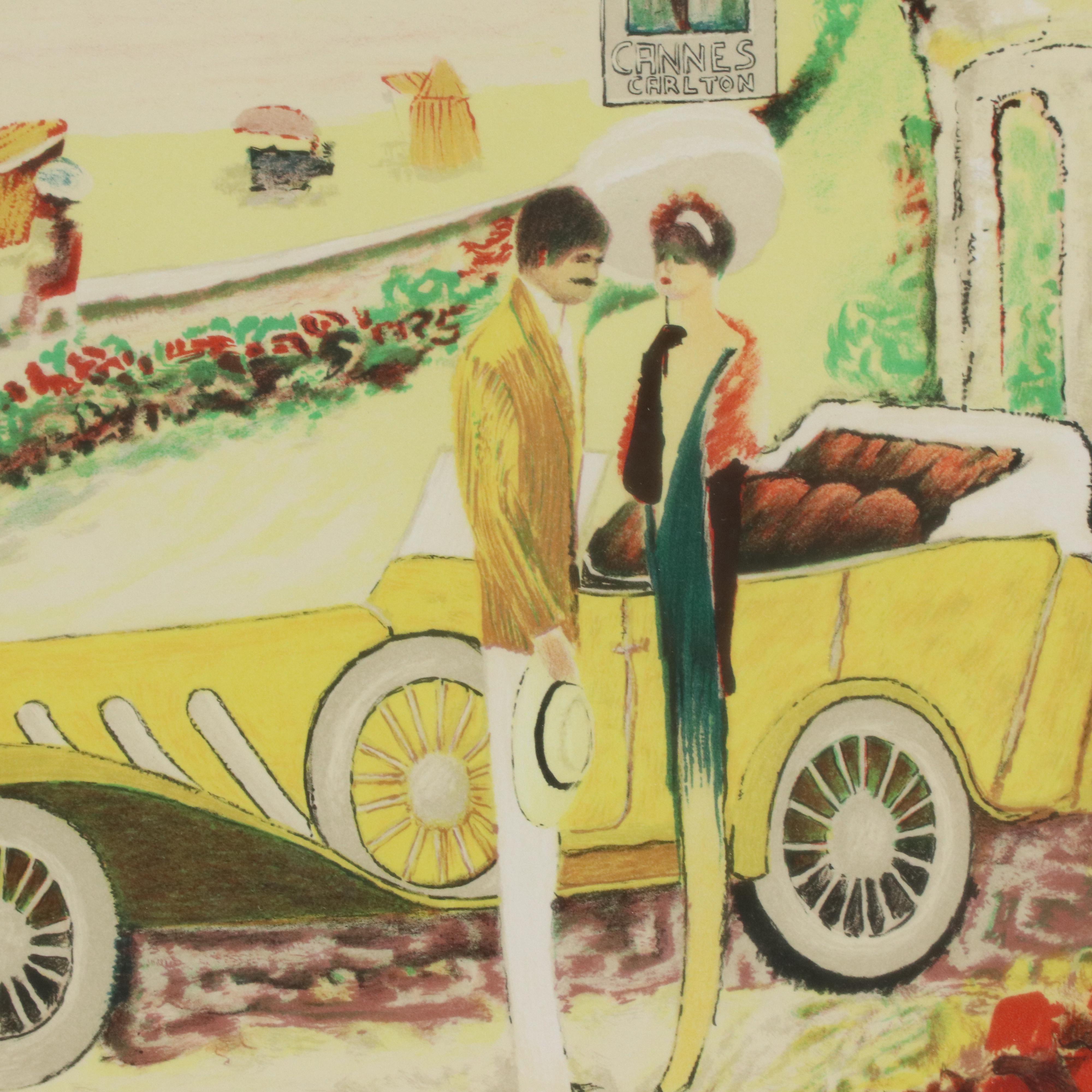 Ramon Dilley Color Lithograph of French Scene | EBTH