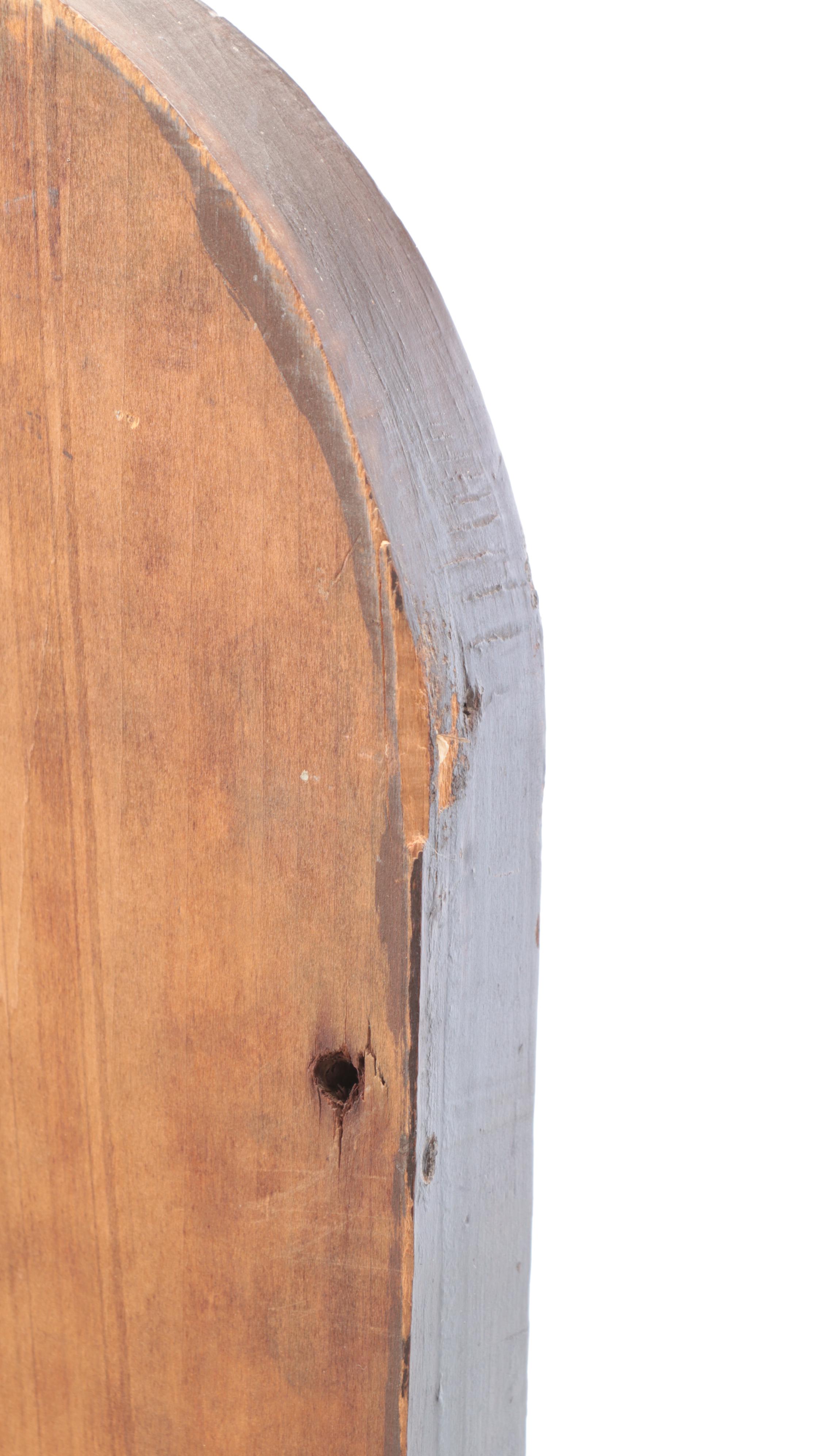 Hand-Carved Wood Wall Plaque Featuring Wooded Landscape With Fortified ...