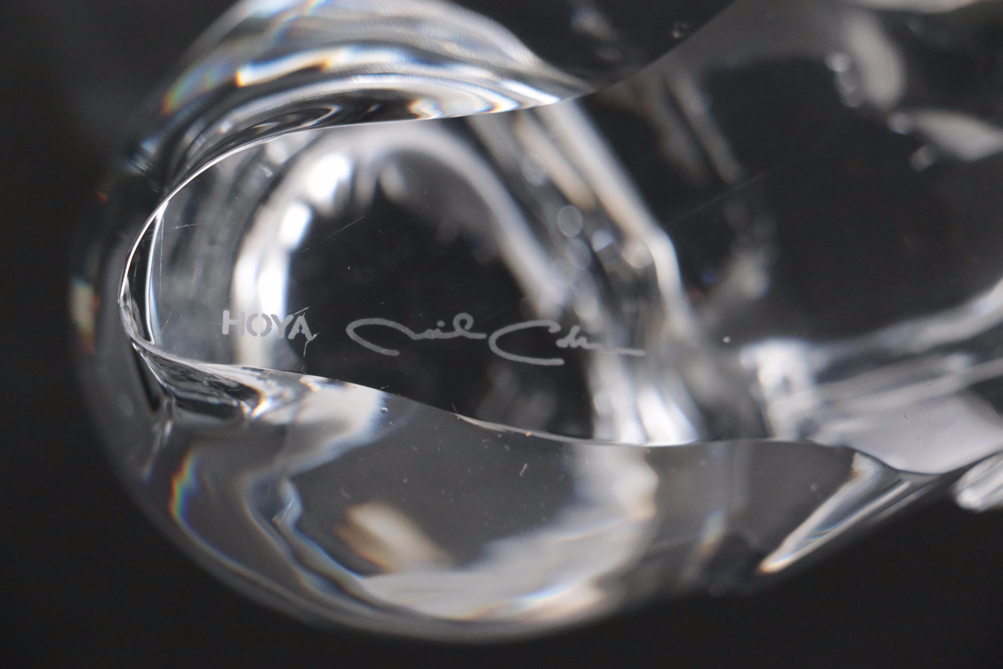 Hoya Crystal Art Glass Walrus and Shooting Star Paperweights with ...