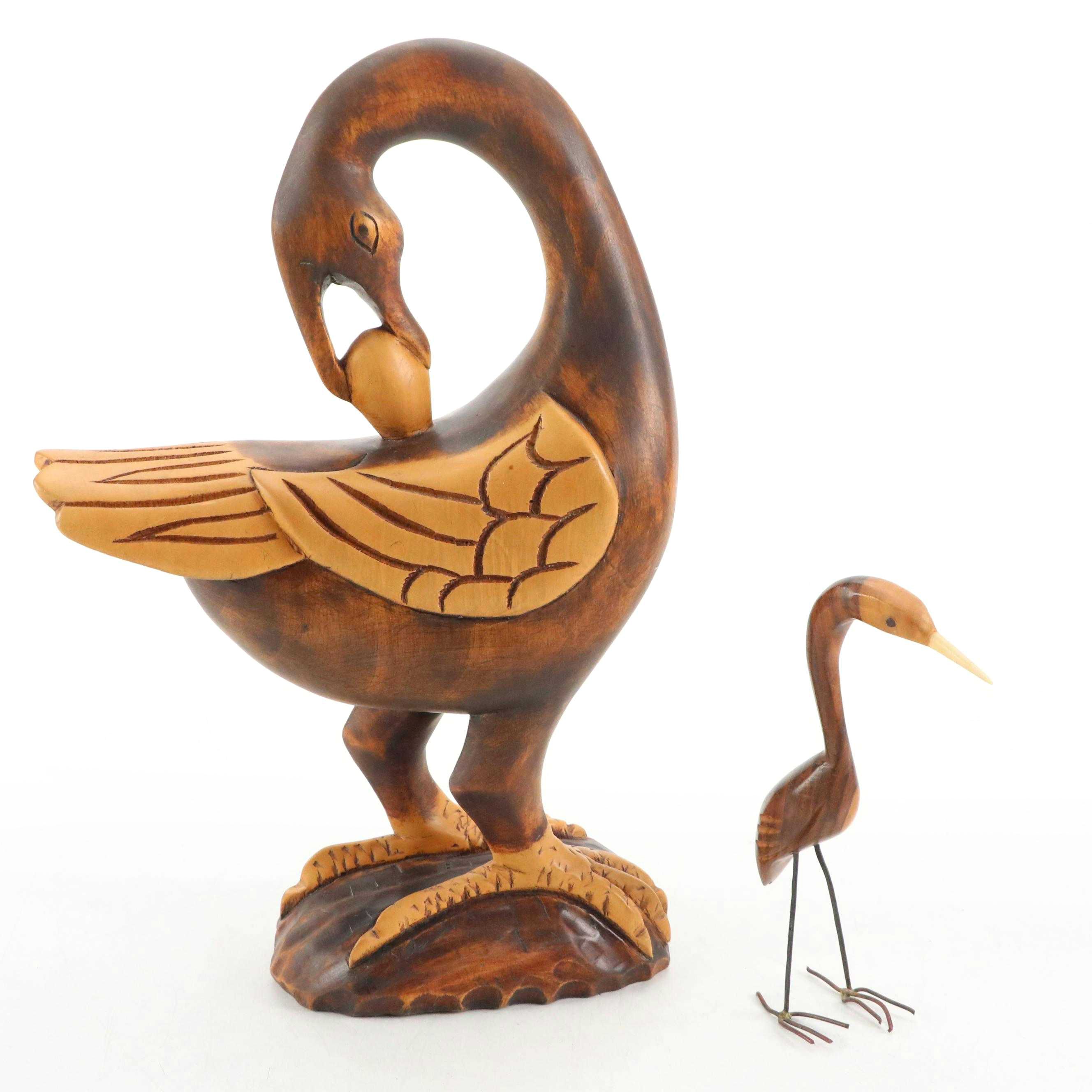 Ghana Akan "Sankofa Anrika" Mythical Bird Wood Carving, Other Small ...