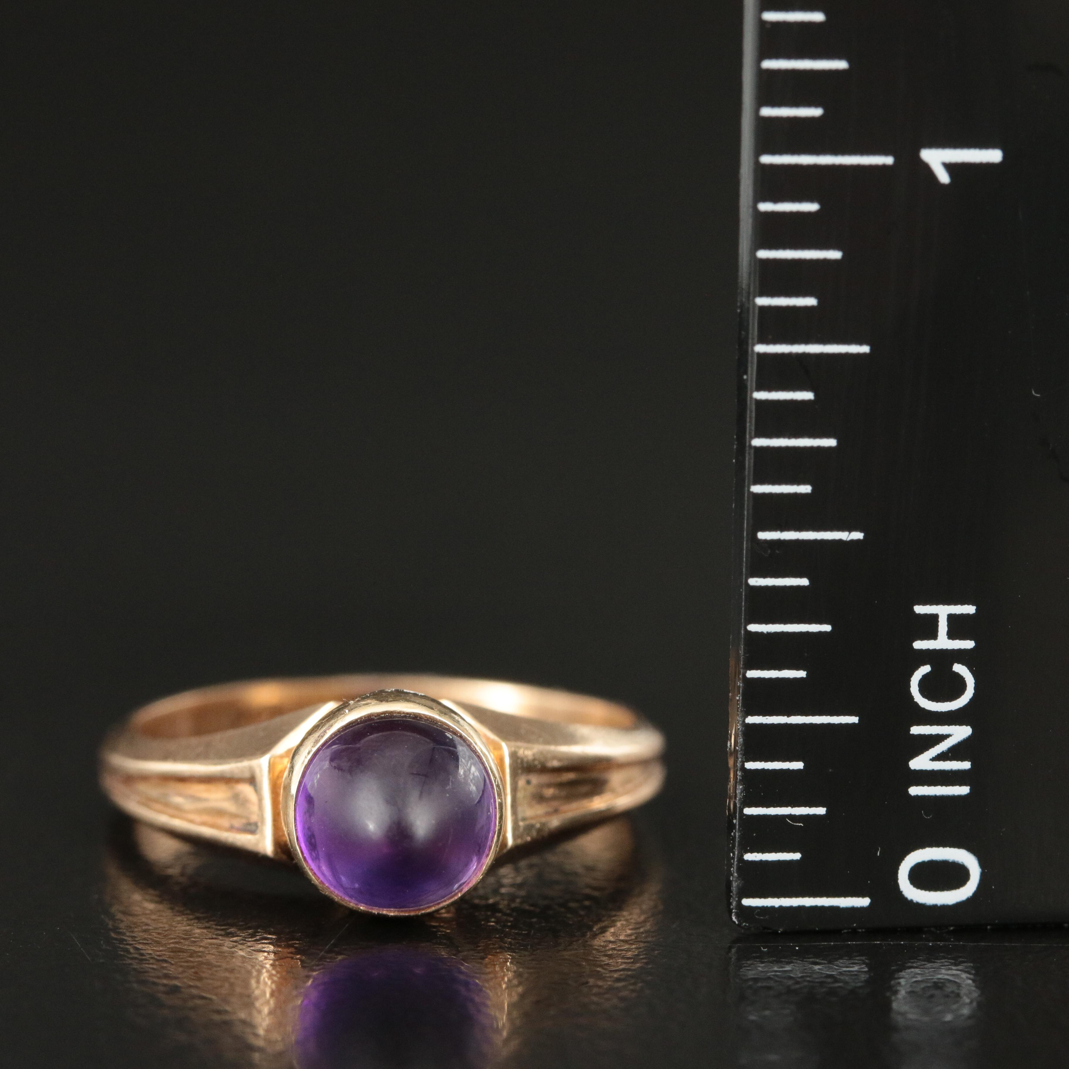 14K Amethyst Solitaire Ring | EBTH