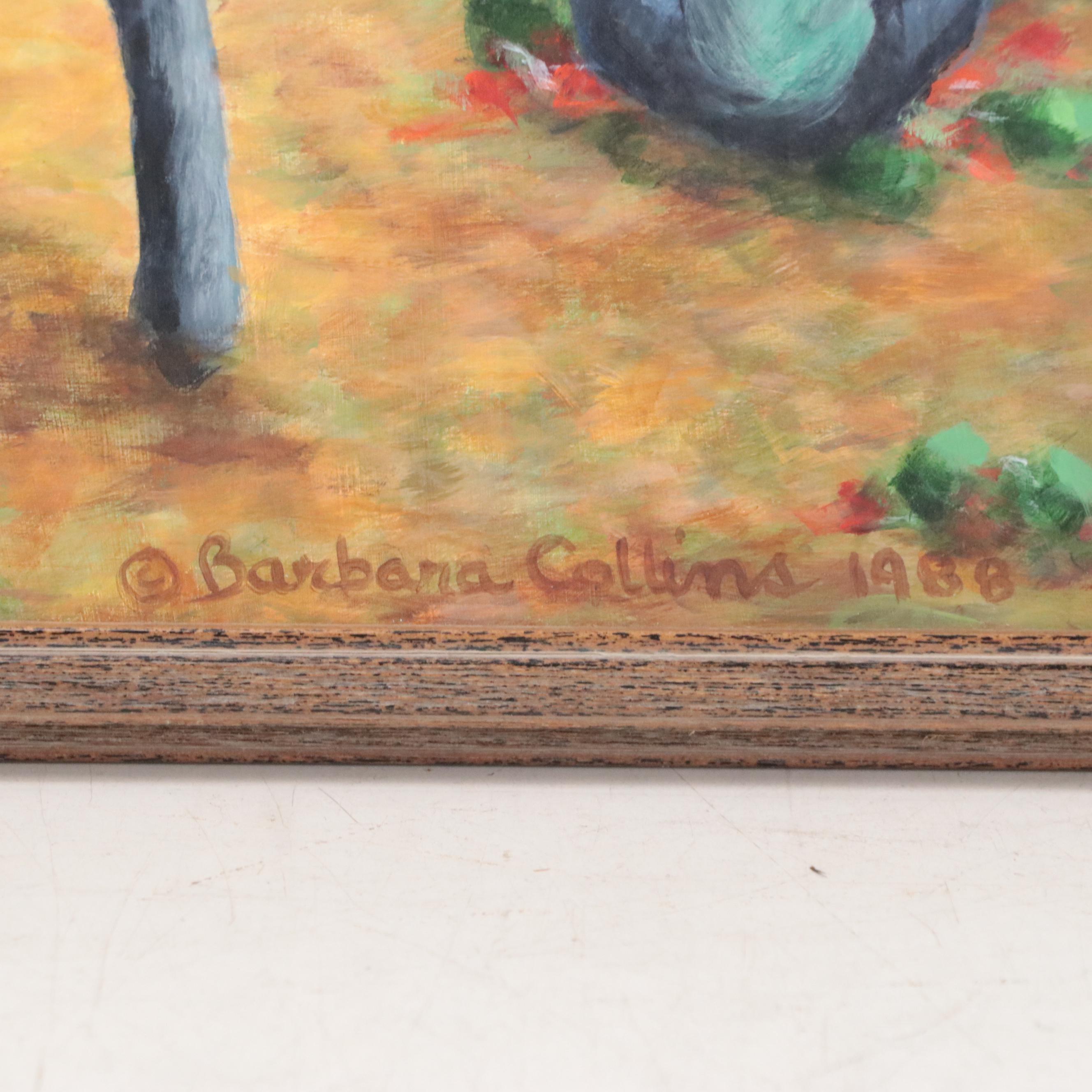 Barbara Collins Oil Painting of a Melon Harvest, 1988 | EBTH